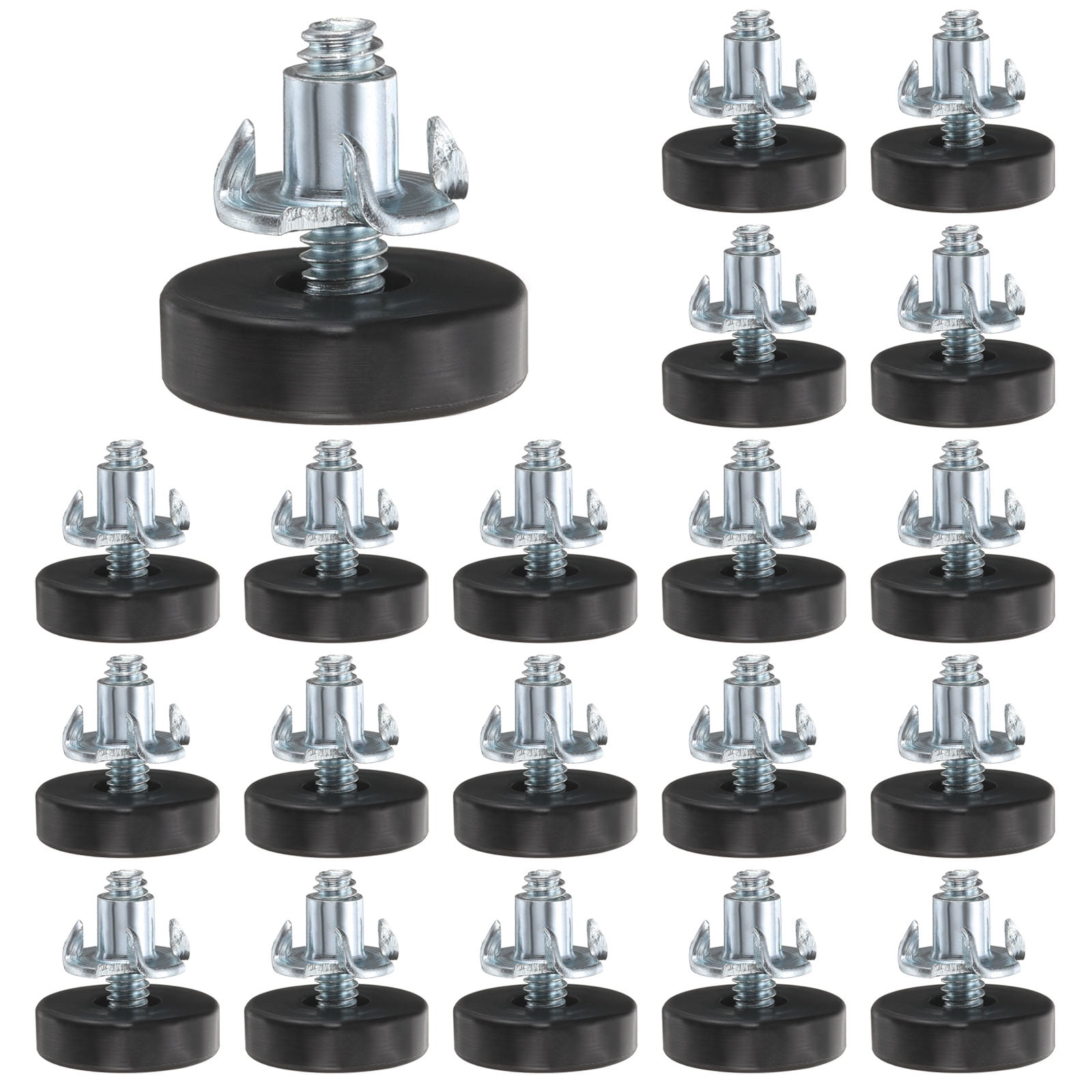 Uxcell 1/4" Thread Furniture Feet Levelers, 20Set 17mm l Adjustable ...