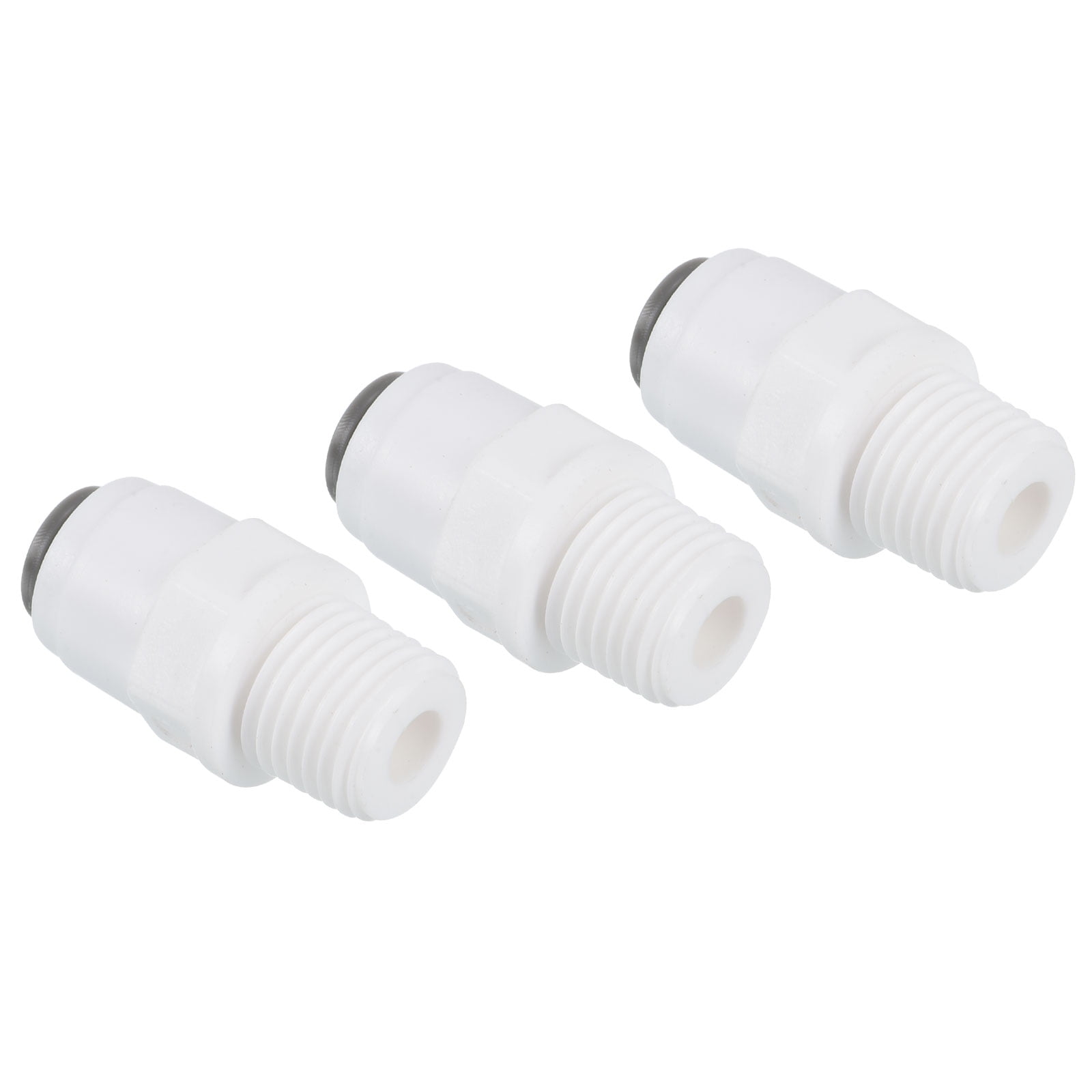 Uxcell 1/4" Tube to 1/4NPT Male Push to Connect Fittings, 3 Pack Straight White - Walmart.com
