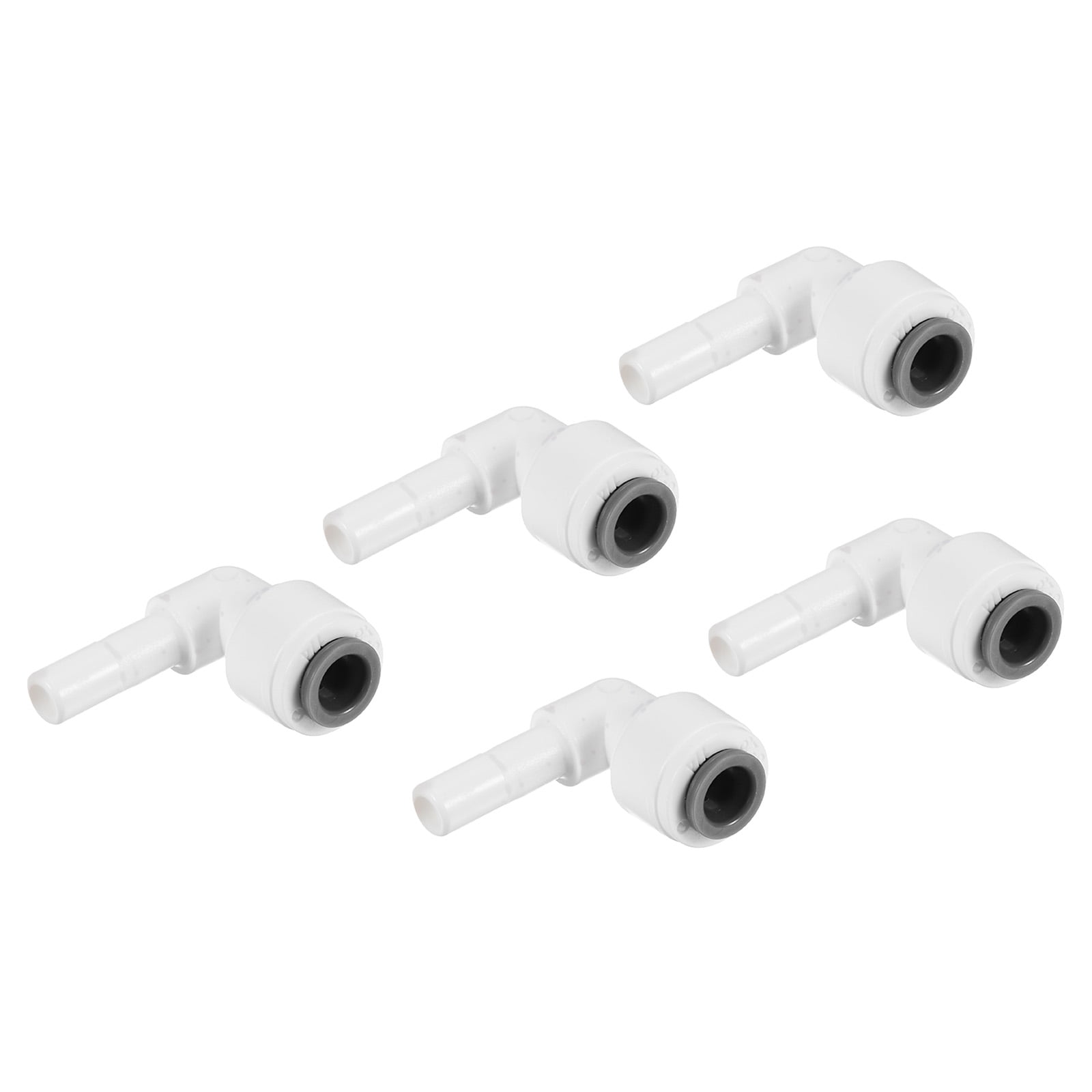 Uxcell 1/4" Water Pipe Stem Elbow Connector Push to Connect Fitting, 5 ...
