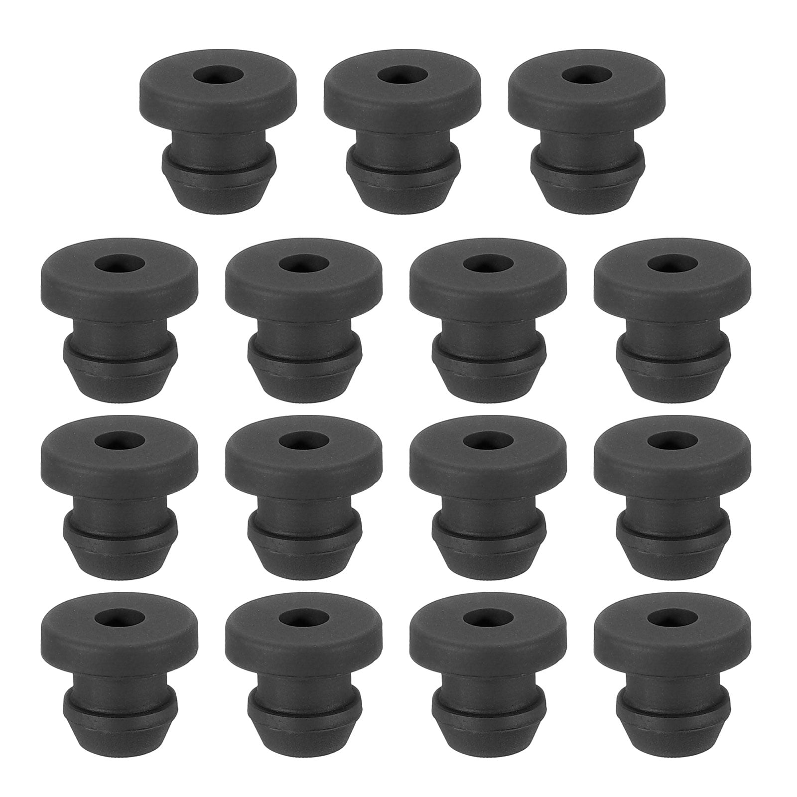 Uxcell 1/4 inch Rubber Grommets, 15Pcs Top Hat Grommet for Wiring Hole ...