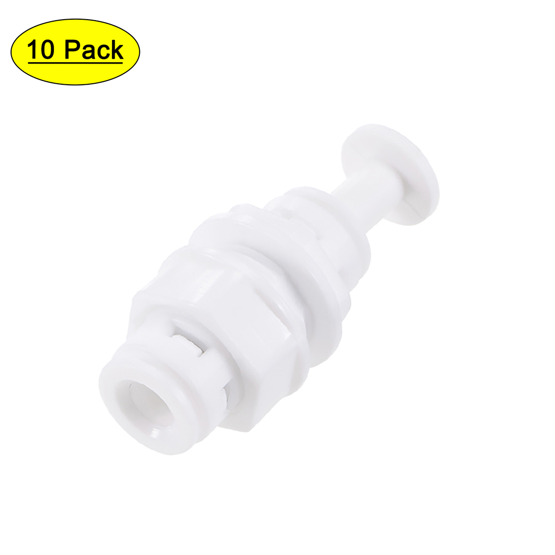 Uxcell 1/4" to 1/4" Straight Connect Fittings Quick Union Bulkhead ...