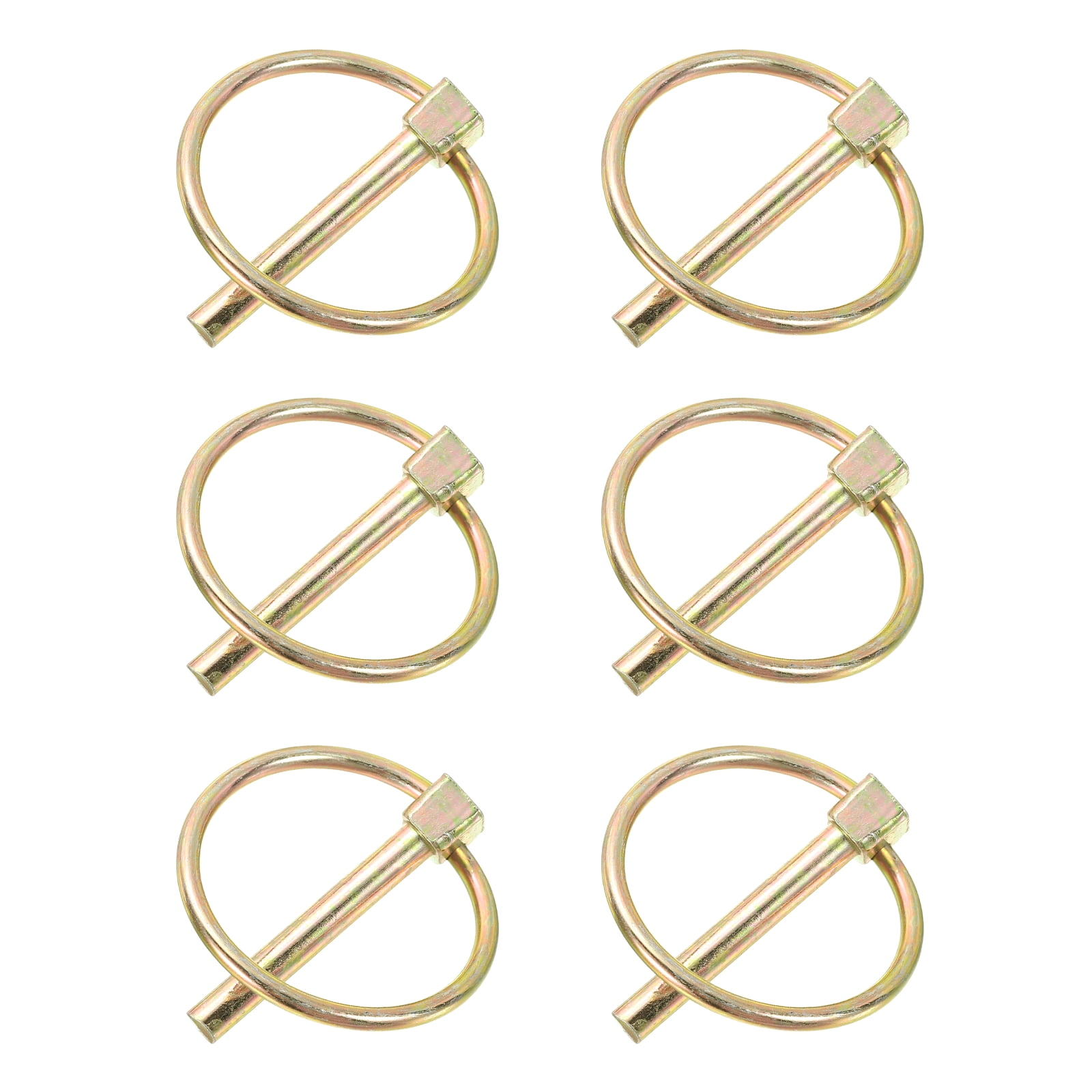 Uxcell 1/4" x 1-3/8" Lynch Pin with Ring, 6 Pcs Heavy Duty Round Linch ...