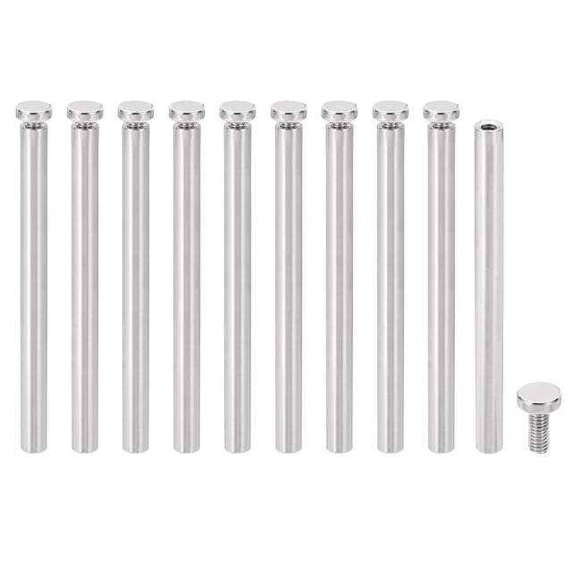 Uxcell 1/4 x 2.8 inch Sign Standoff Screws, 20 Pcs Stainless Steel Wall ...