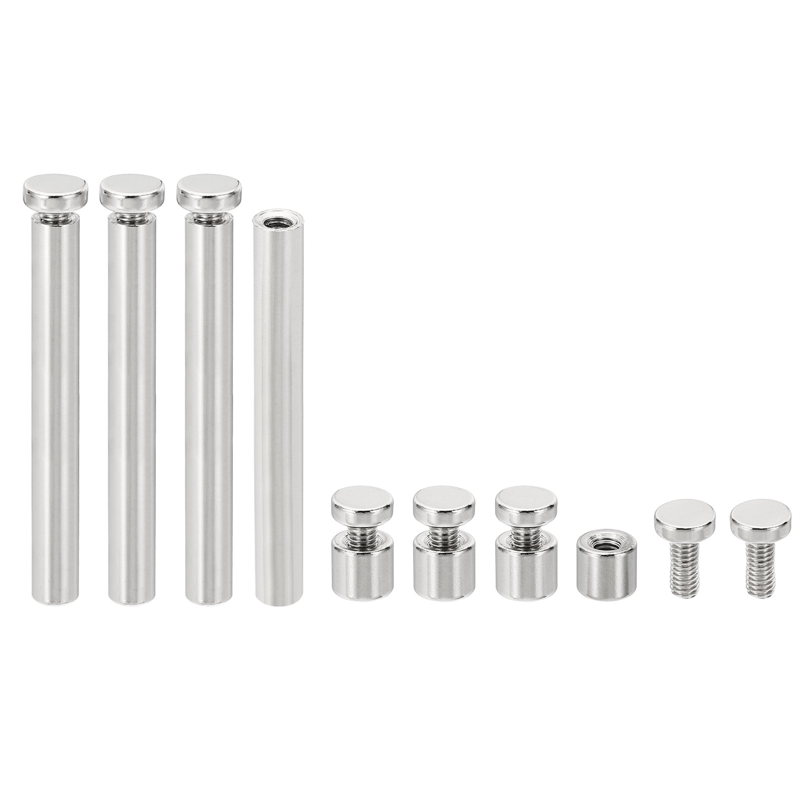Uxcell 1/4 x 2 inch Sign Standoff Screws, 4 Set Stainless Steel Wall ...