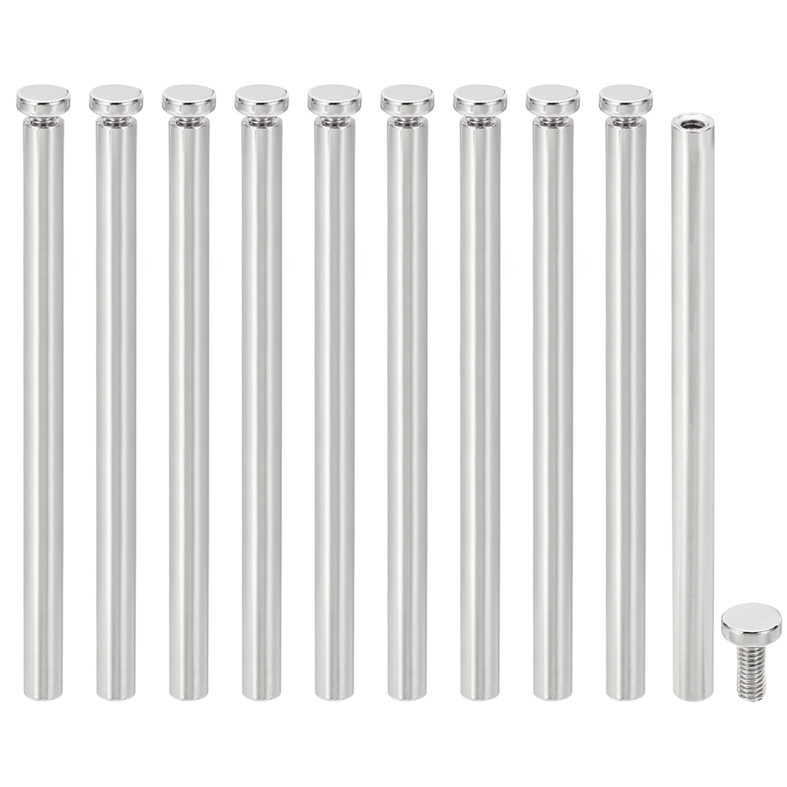 Uxcell 1/4 x 3.2 inch Sign Standoff Screws, 20 Pcs Stainless Steel Wall ...