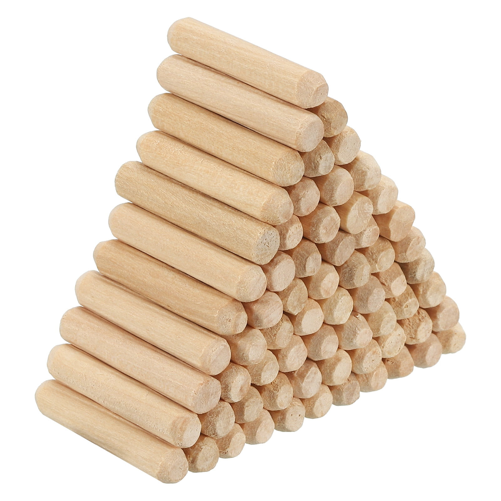 Uxcell Wood Dowel Pins Fluted Wooden Dowel Pin Beveled Groove for ...