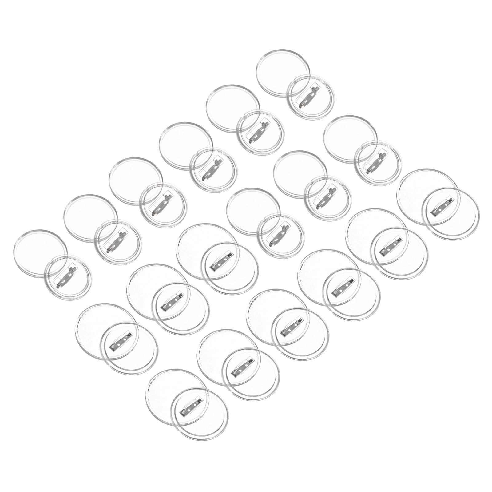 Uxcell 1.46inch 2.28inch Acrylic Button Pin Badge, 48 Set Round Pin ...