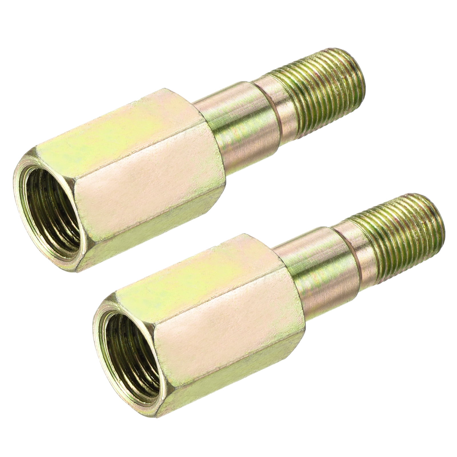 Uxcell 1/4PT Female to 1/8PT Male Thread 50mm Iron Extension Hex Pipe Fitting 2 Pack - Walmart.com