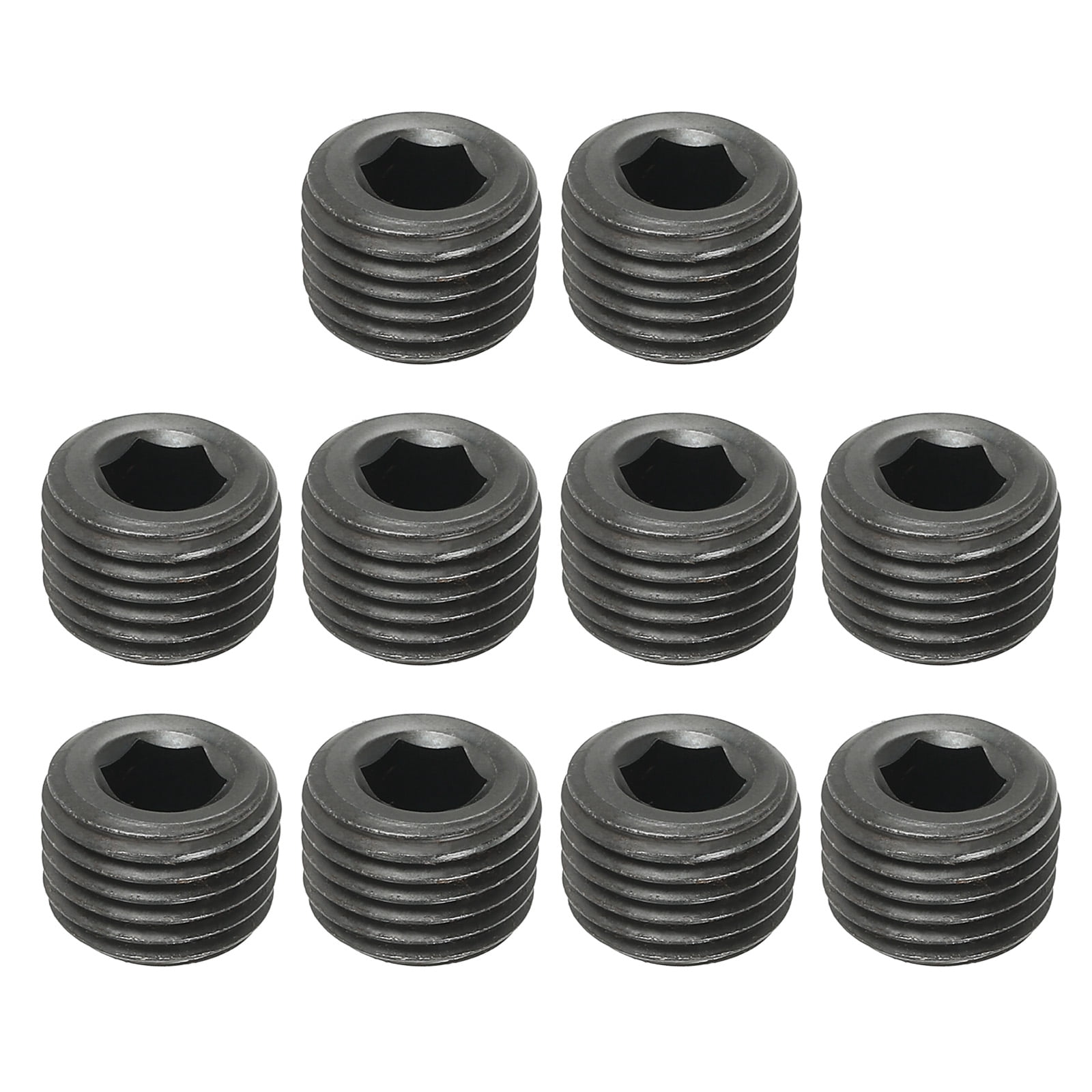 Uxcell 1/4PT Male Pipe Plug Internal Hex Thread Socket Solid Stainless ...