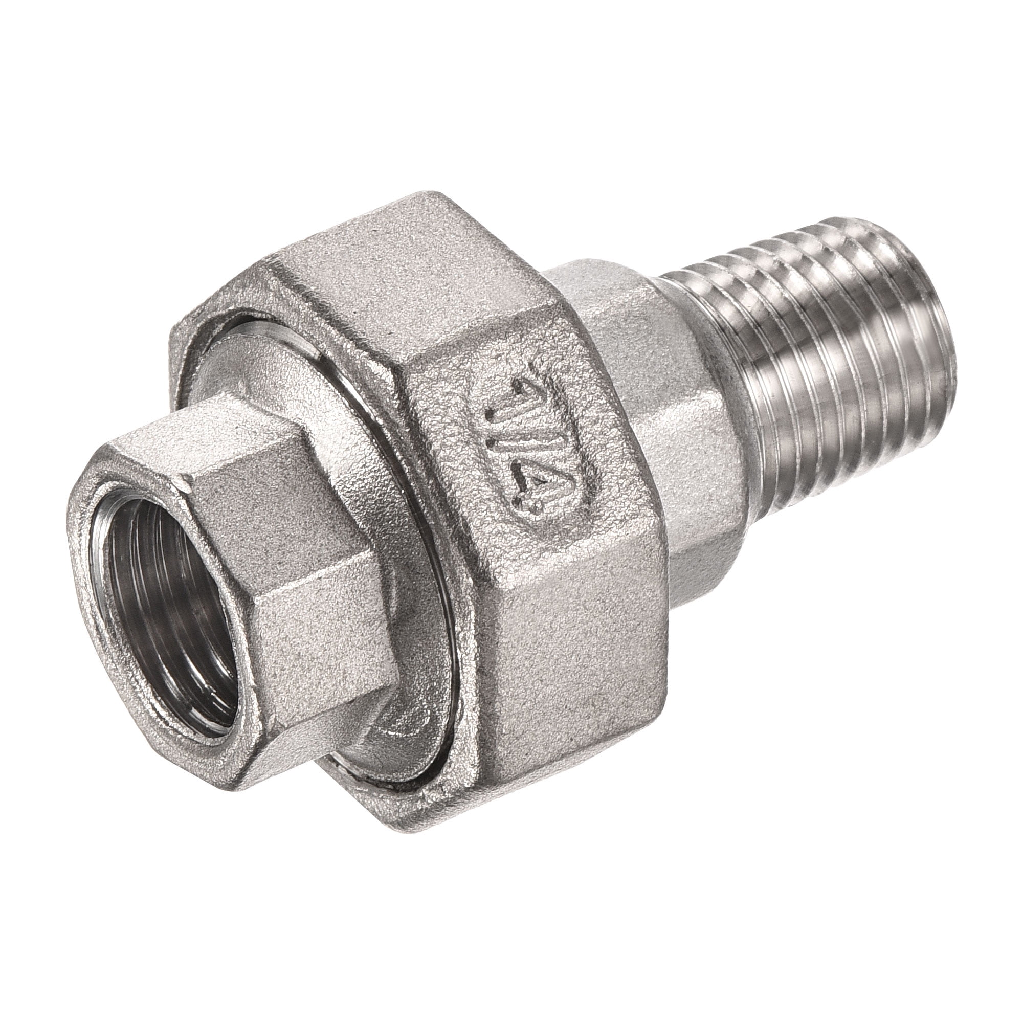 Uxcell 1/4PT Male x 1/4PT Female Thread 304 Stainless Steel Hex Head ...