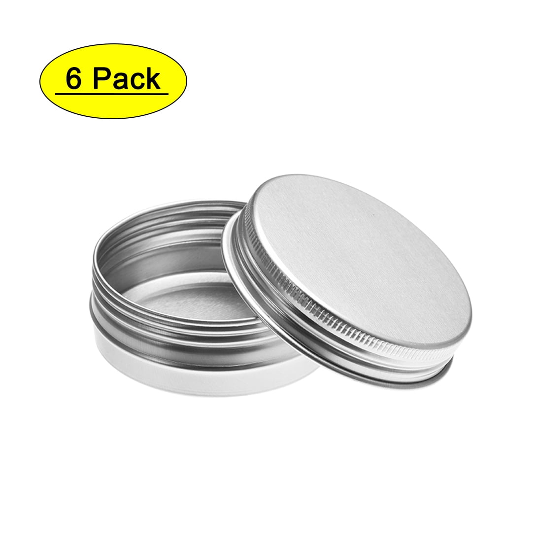 Uxcell 1.4oz 40ml Screw Top Lid Round Aluminum Cans Tin Containers 6 ...