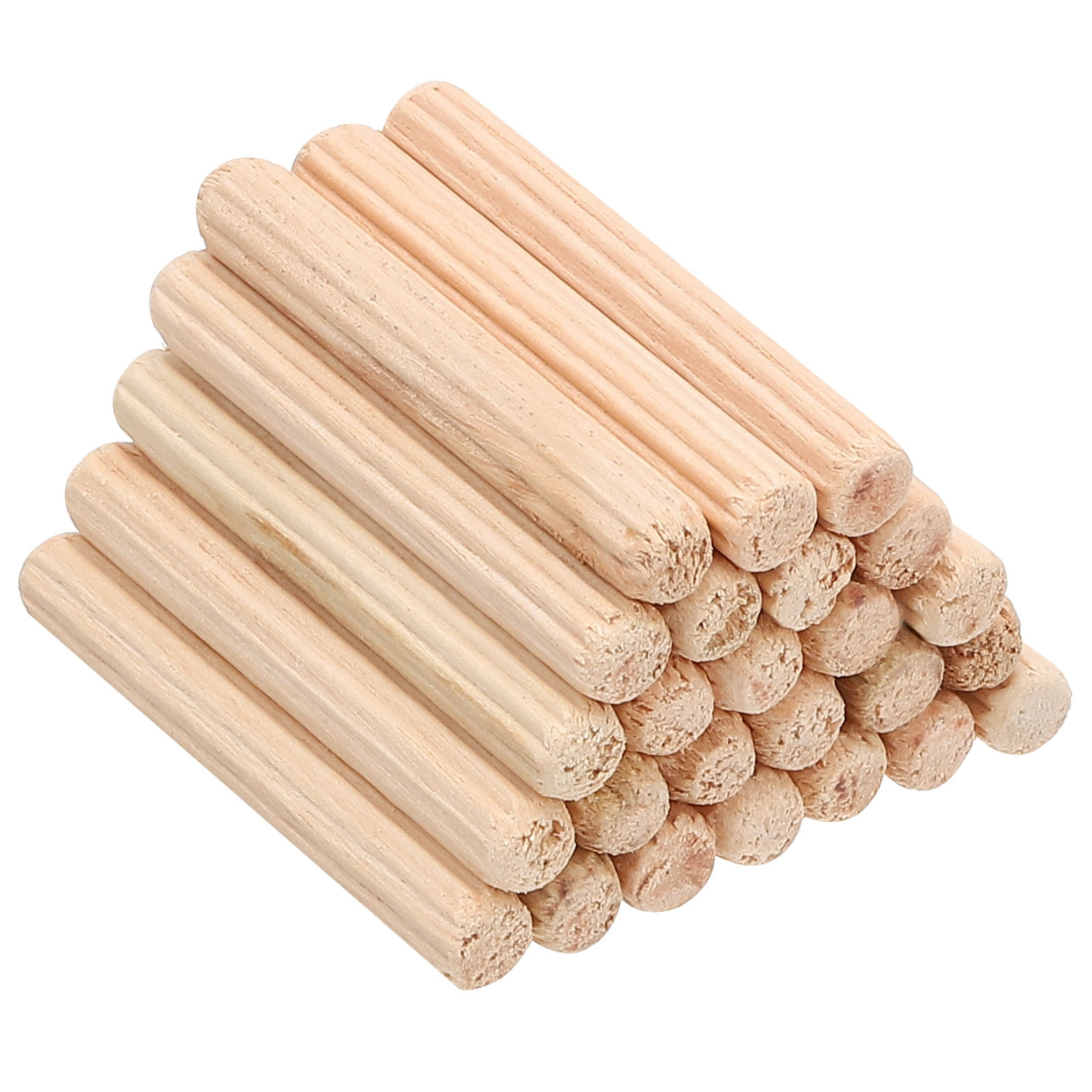 Uxcell 1/4x1 1/2" Wooden Dowel Pins Wood Dried Fluted and Beveled ...