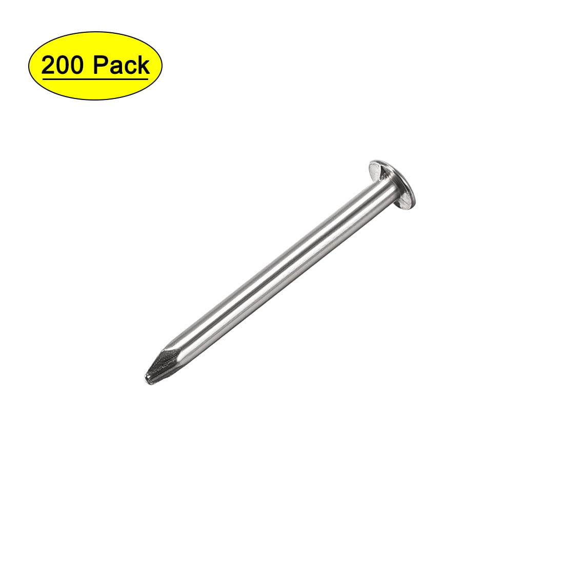 Uxcell Small Hardware Wood Thin Box Nails, Carbon Steel Nickel Plated 1 ...