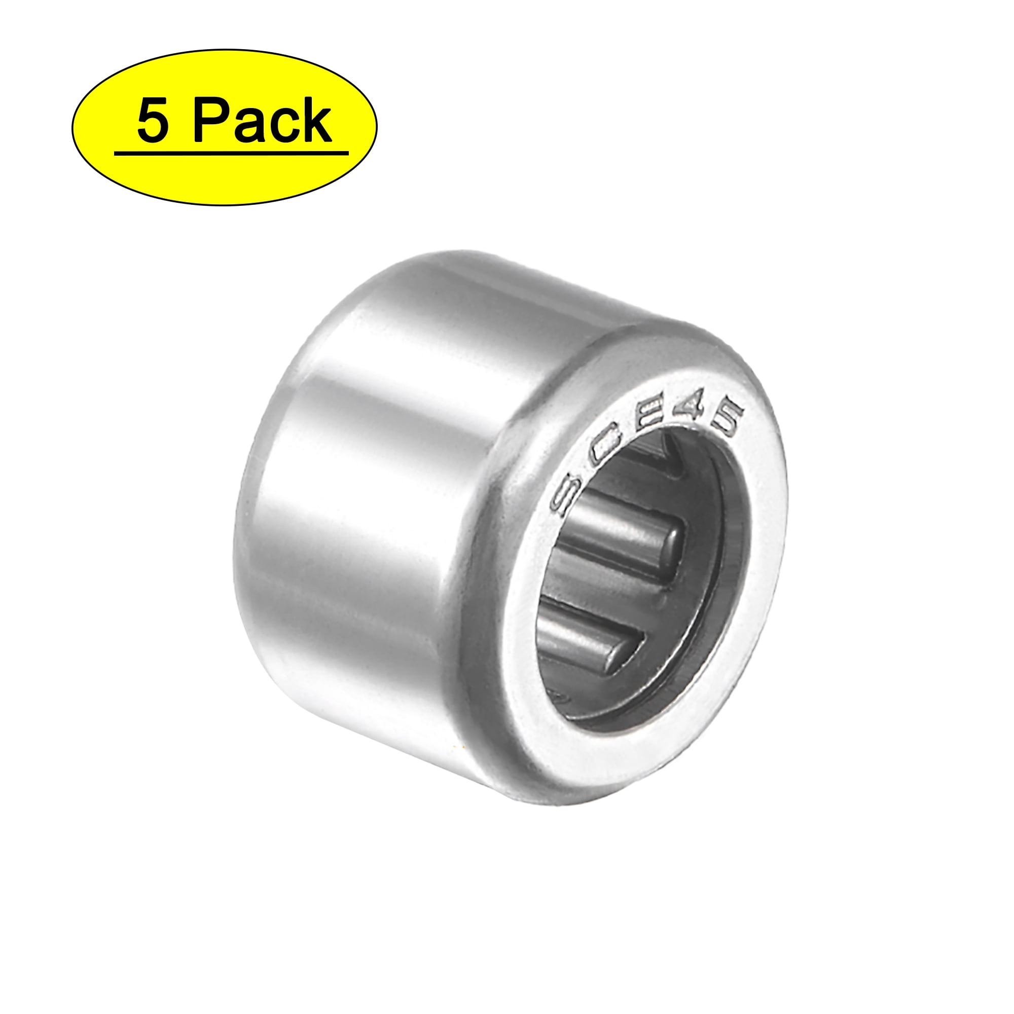 Uxcell 1/4x7/16x5/16" Needle Roller Bearings Full Complement Drawn Cup Steel Silver Tone 5pcs ...