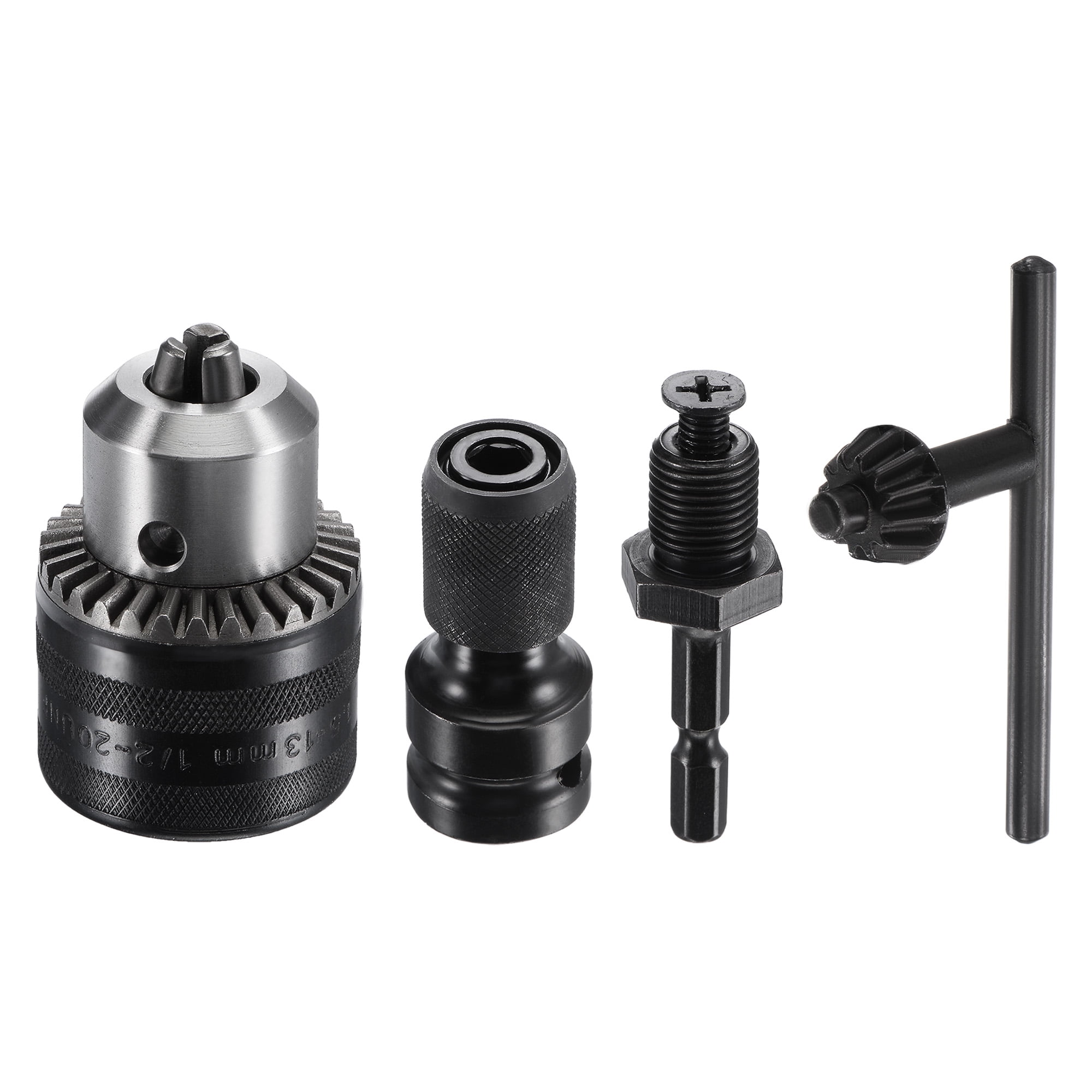 Uxcell 1.5-13mm Capacity 1/2" Thread Drill Chuck with Adapter Drill ...