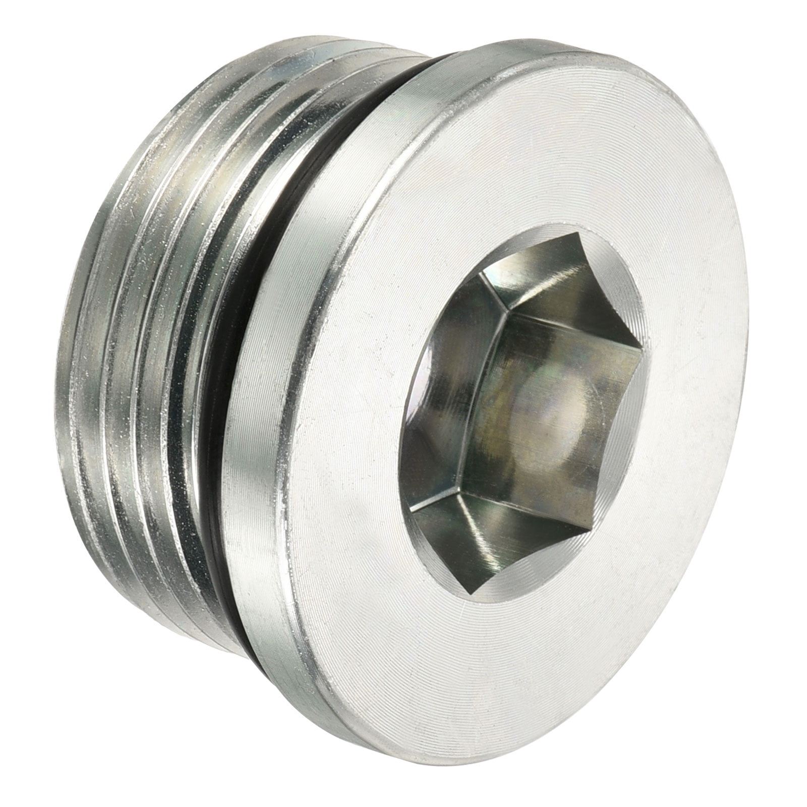 Uxcell 1-5/16-12UNF Internal Hex Head Pipe Fitting Plug, Male Thread 45# Steel Socket Plug with ...