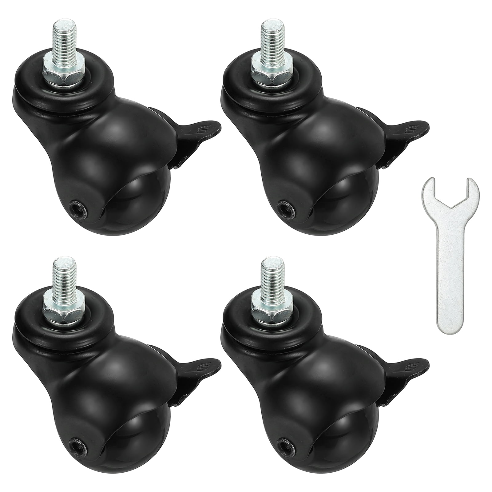 Uxcell 1.5" Ball Caster Wheels, 4 Pcs Threaded Stem Caster 360 Degree ...
