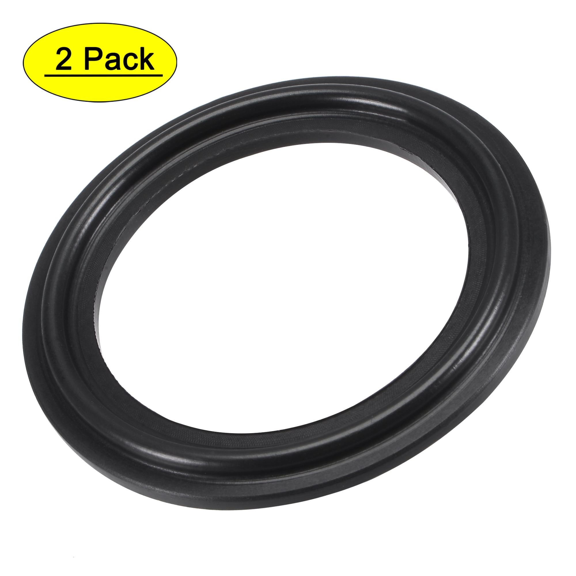 Uxcell 1.5" Fluorine Rubber Gasket Flange O-Ring for Vacuum Clamp Black ...