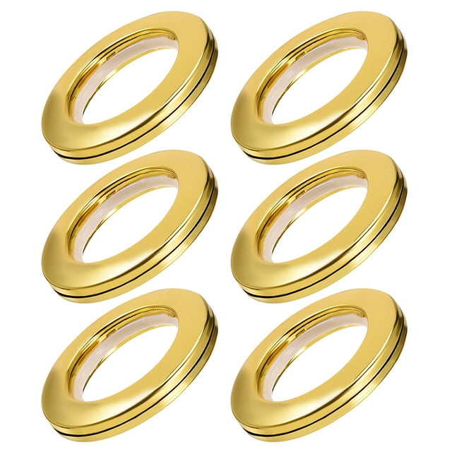 Uxcell 1.5 Inch Inner Dia Curtain Grommets Plastic Gold Tone 6 Pack ...