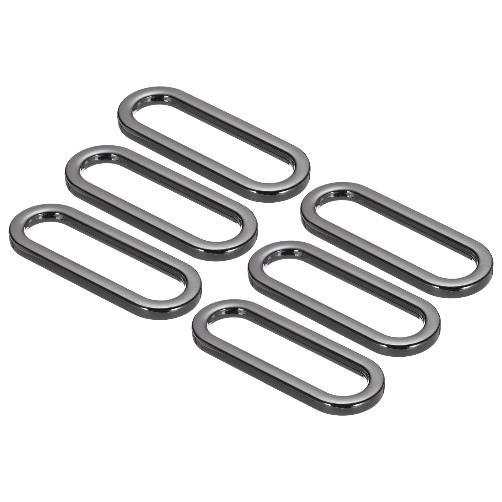 Uxcell 1.5 Inch Metal Oval Ring Buckle Adjustable Loops Non Welded ...