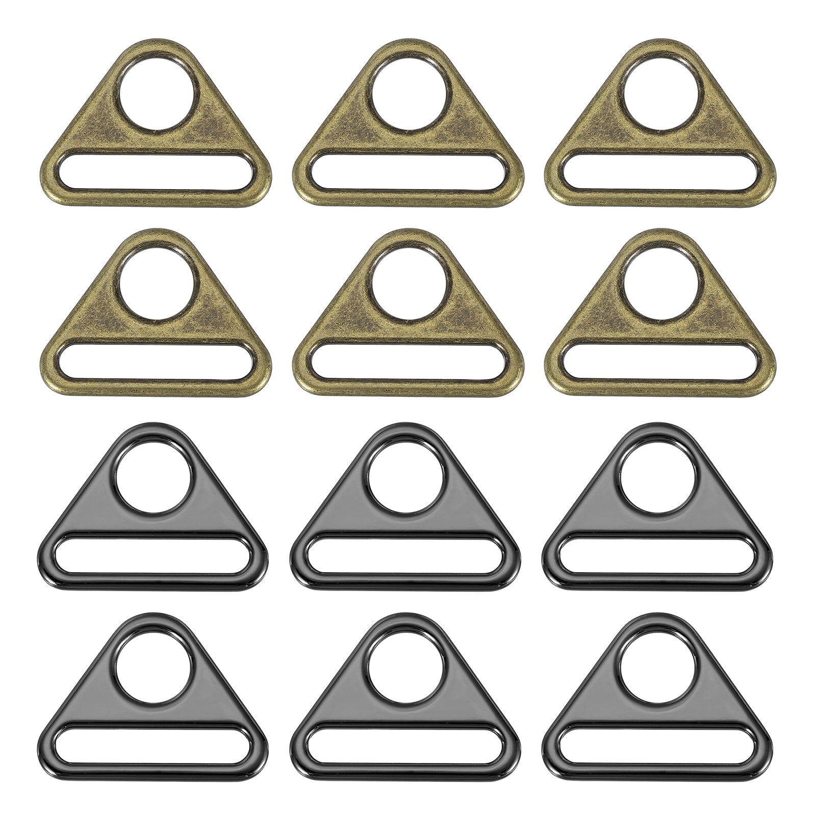 Uxcell Triangle Buckle Adjuster, Triangle D Ring Metal Buckles with Bar ...