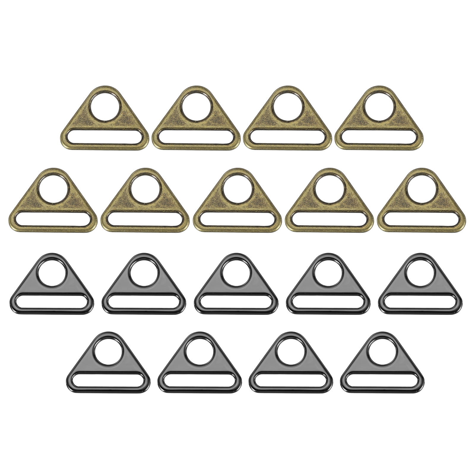 Uxcell Triangle Buckle Adjuster, Triangle D Ring Metal Buckles with Bar ...