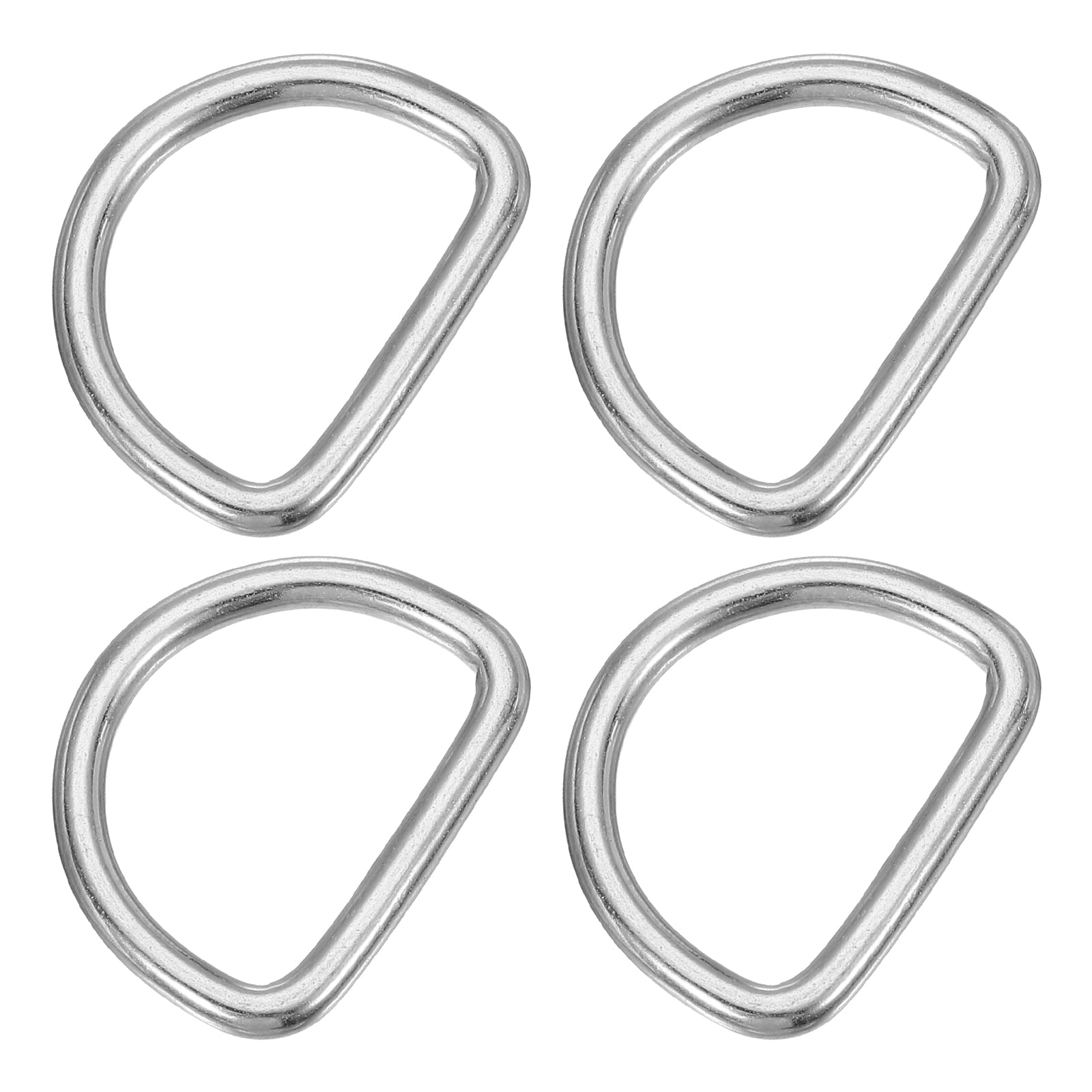 Uxcell 1.5" Metal D-Rings, 4 Pcs 304 Stainless Steel D Ring Welded ...