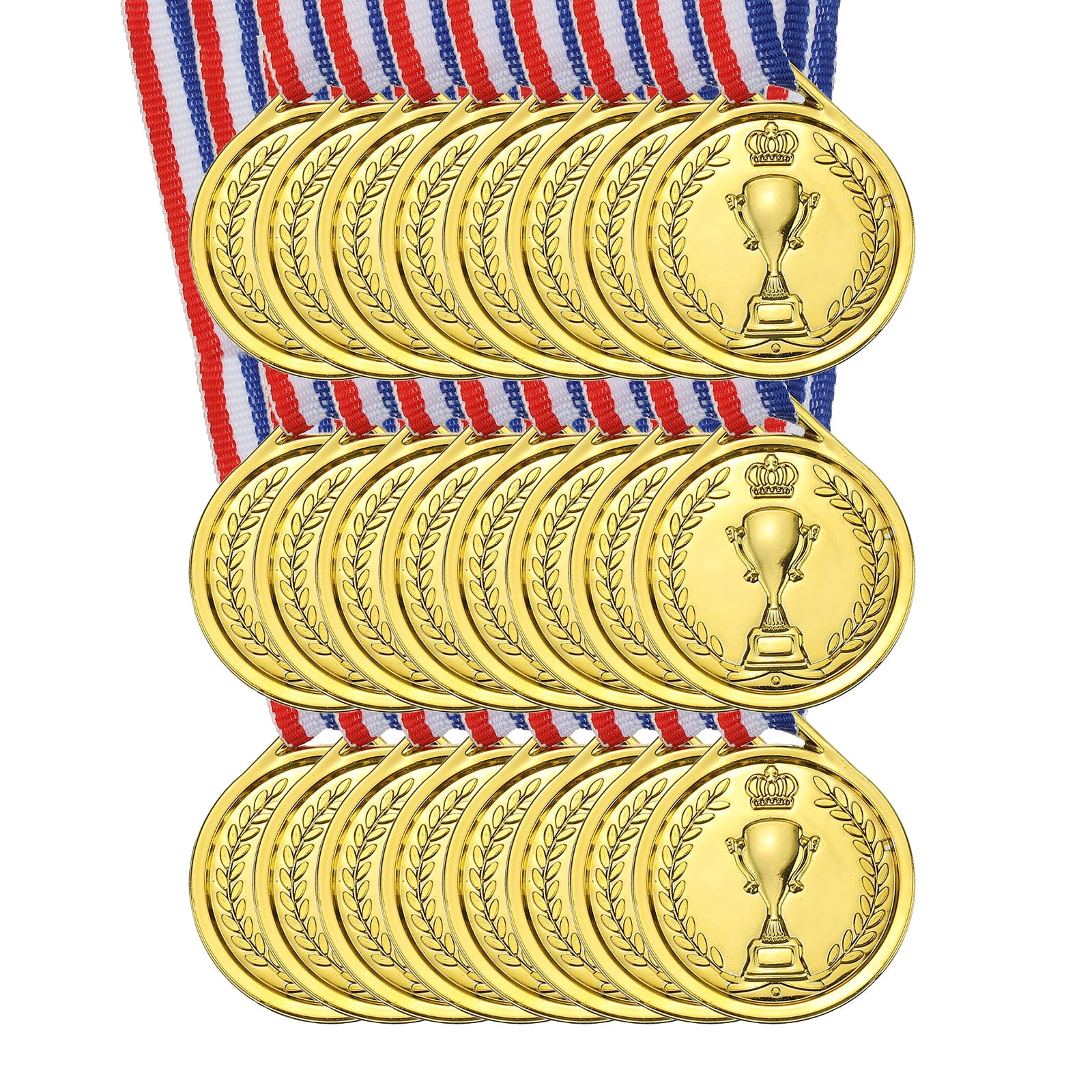 Uxcell 1.5" Mini Plastic Gold Winner Award Medals 1st Prize Medals with ...