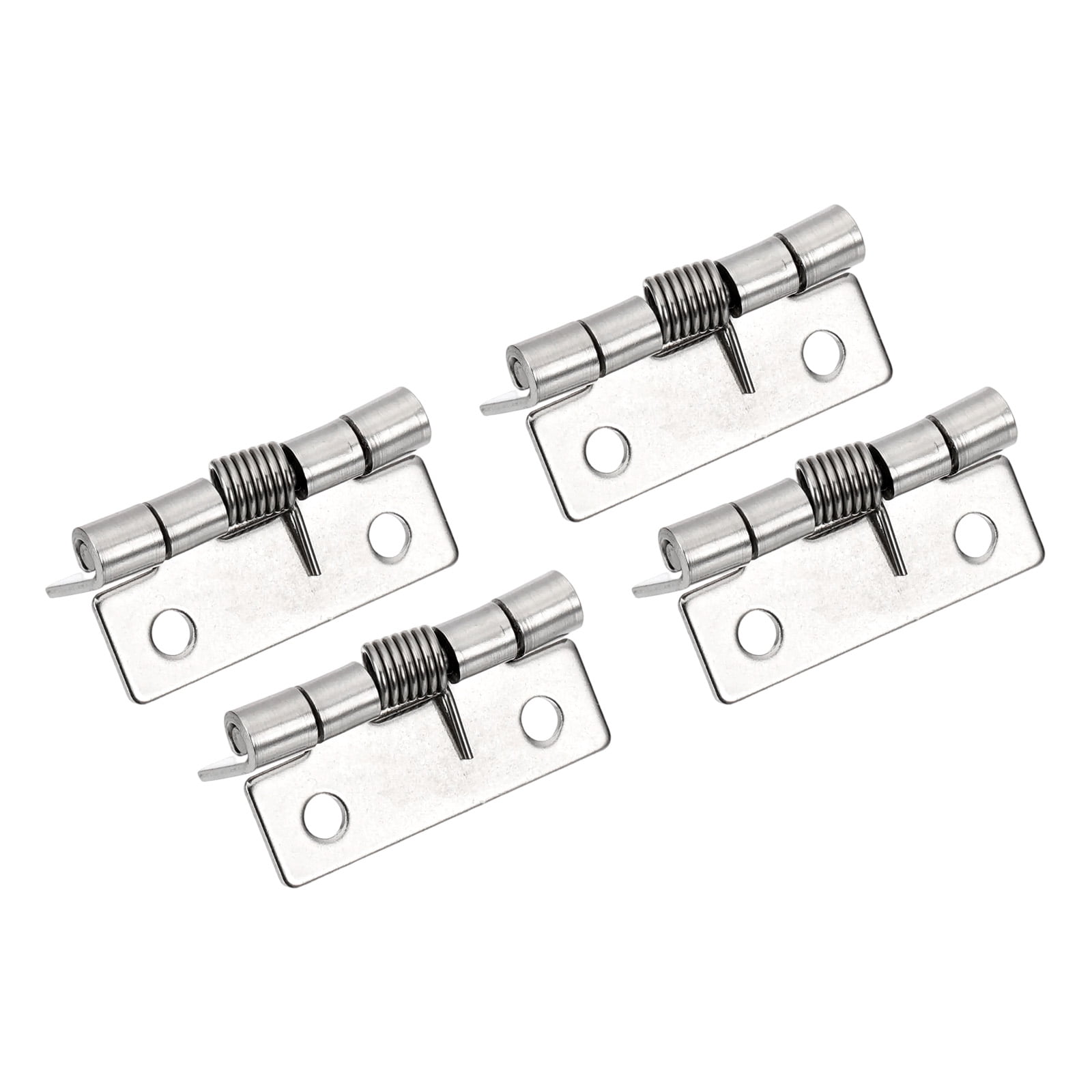 Uxcell Spring Loaded Hinges, Self Closing Door Hinges Stainless Steel ...