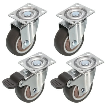 Tech Team Heavy Duty Locking Bed Casters with Wide Metal Attachable ...