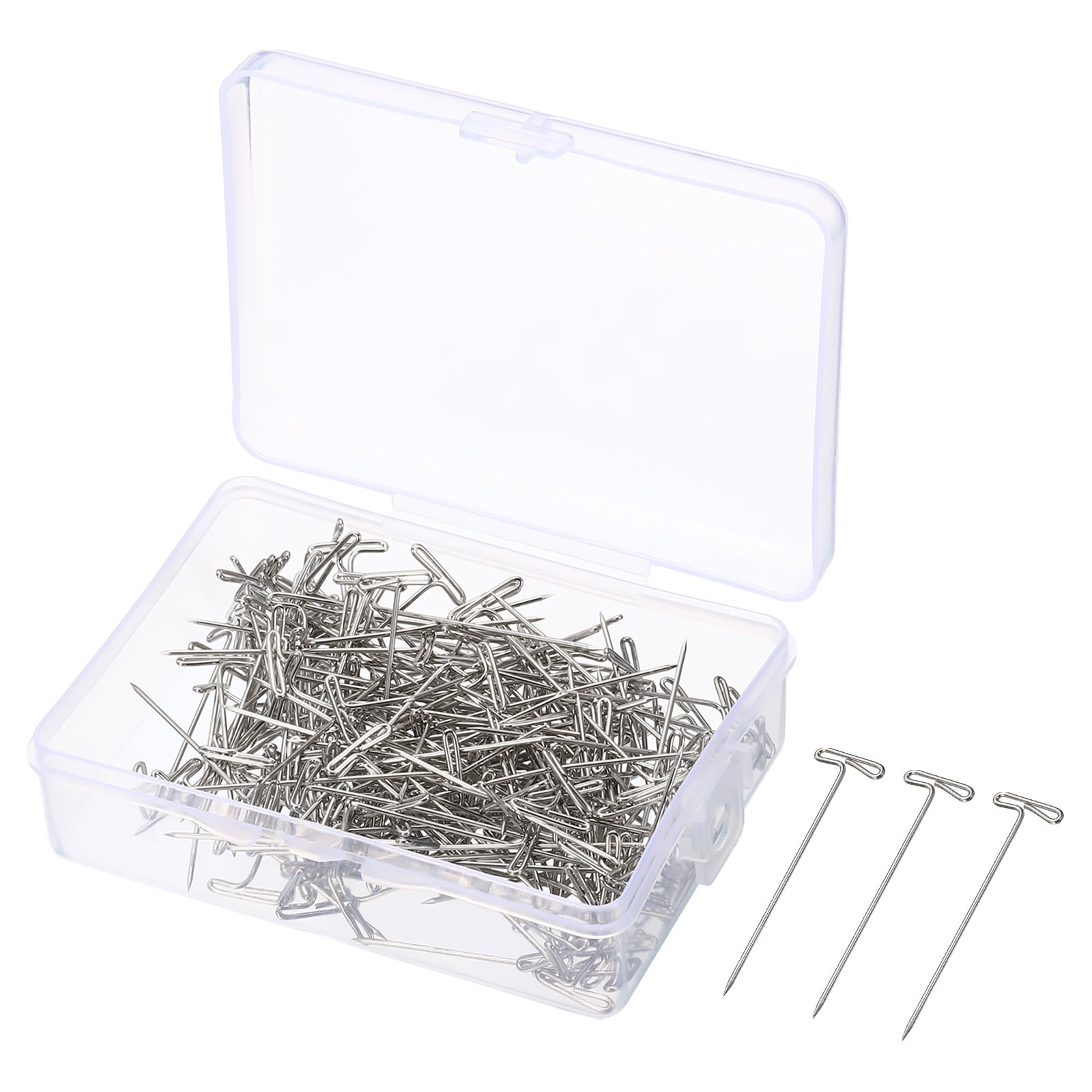Uxcell 1.5'' T Shaped Pins Steel Blocking Pin Needles for Crafts ...