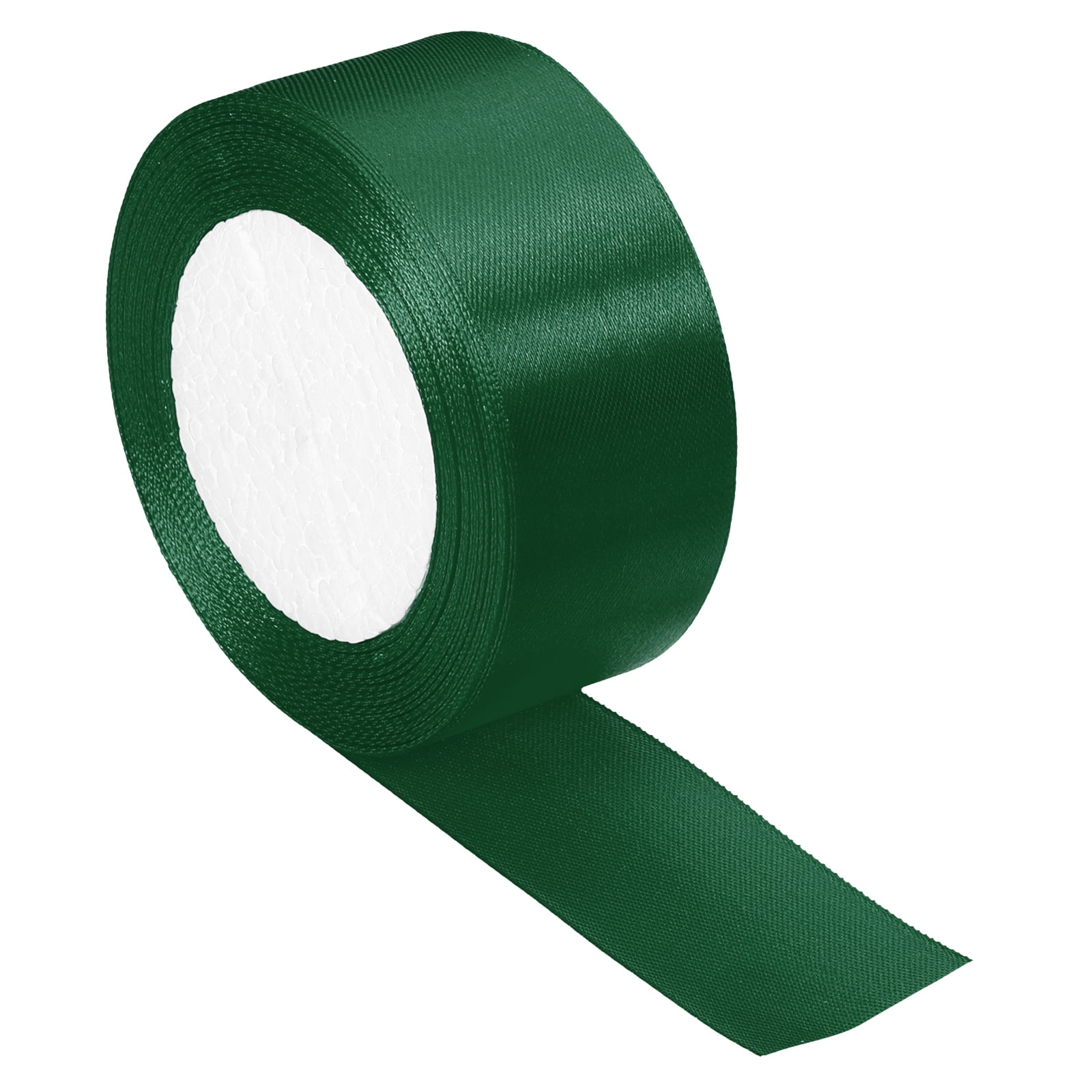 Uxcell Yards Double Face Decorate Crafts Roll Satin Ribbon Dark Green ...