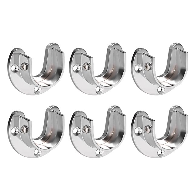 Uxcell 1.50''Dia Closet Pole Sockets Bracket Rod Pole End Supports ...