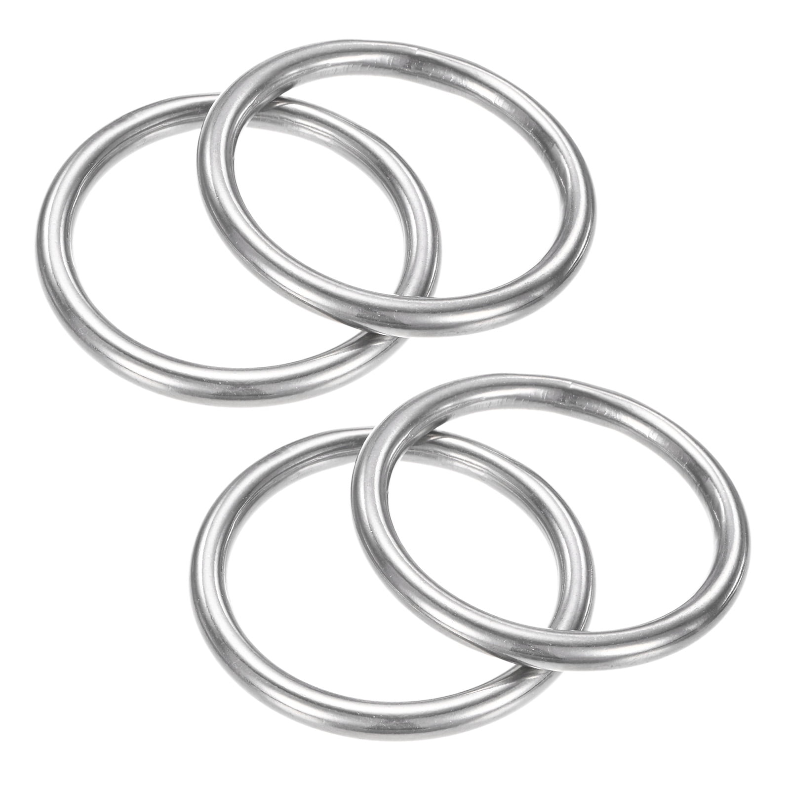 Uxcell 1.57 Inch Dia Metal O Rings [4Pcs] - 316 Stainless Steel 0.2 ...