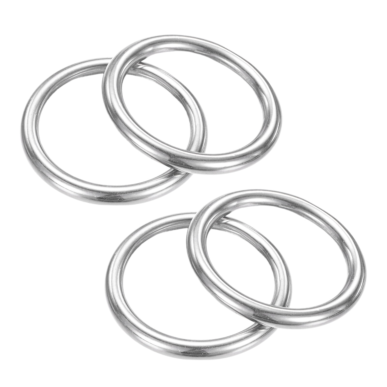 Uxcell 1.57 Inch Dia Metal O Rings [4Pcs] - 316 Stainless Steel 0.23 ...