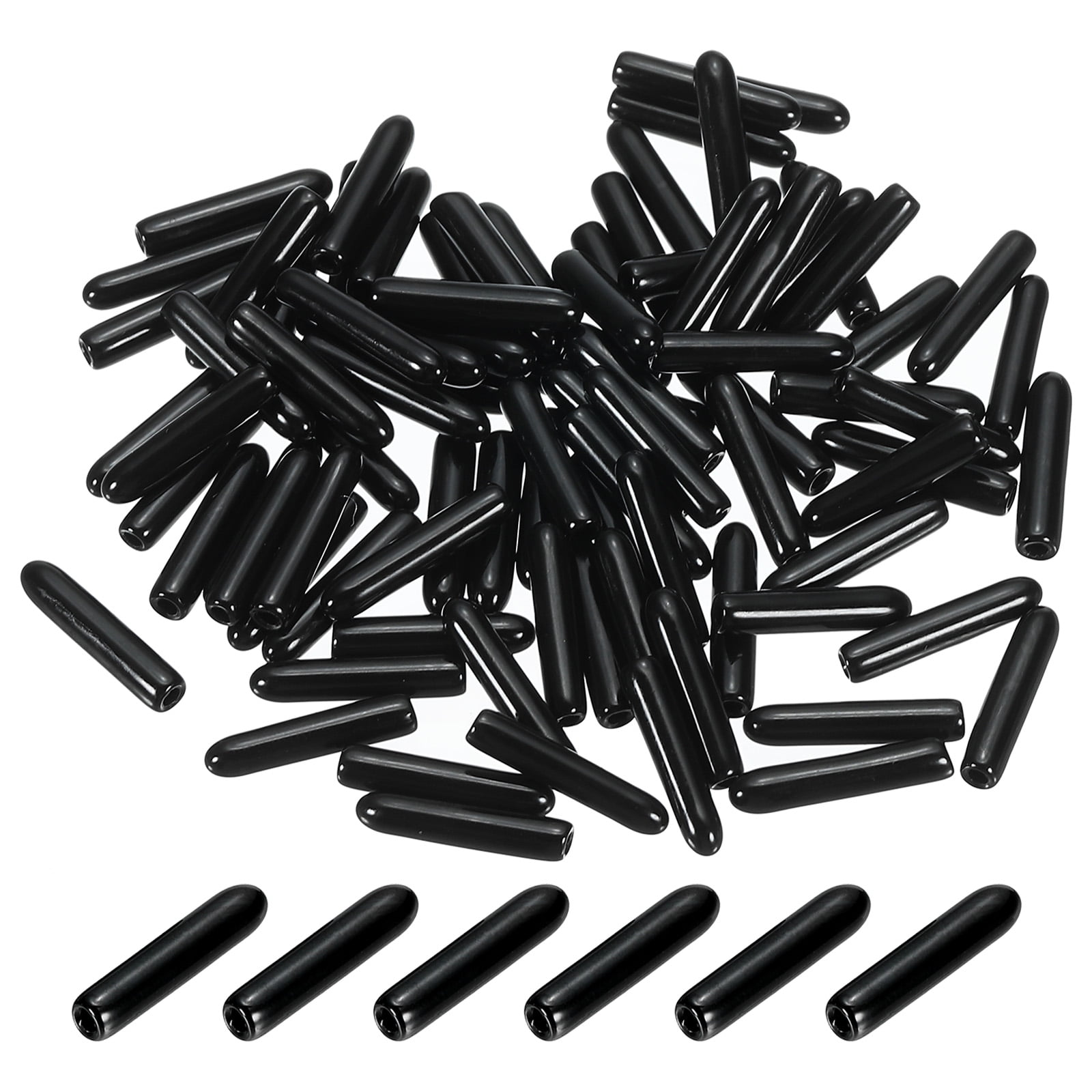 Uxcell 1.5MM Vinyl Rubber End Caps, 120 Pack Round Bolt Screw Covers ...