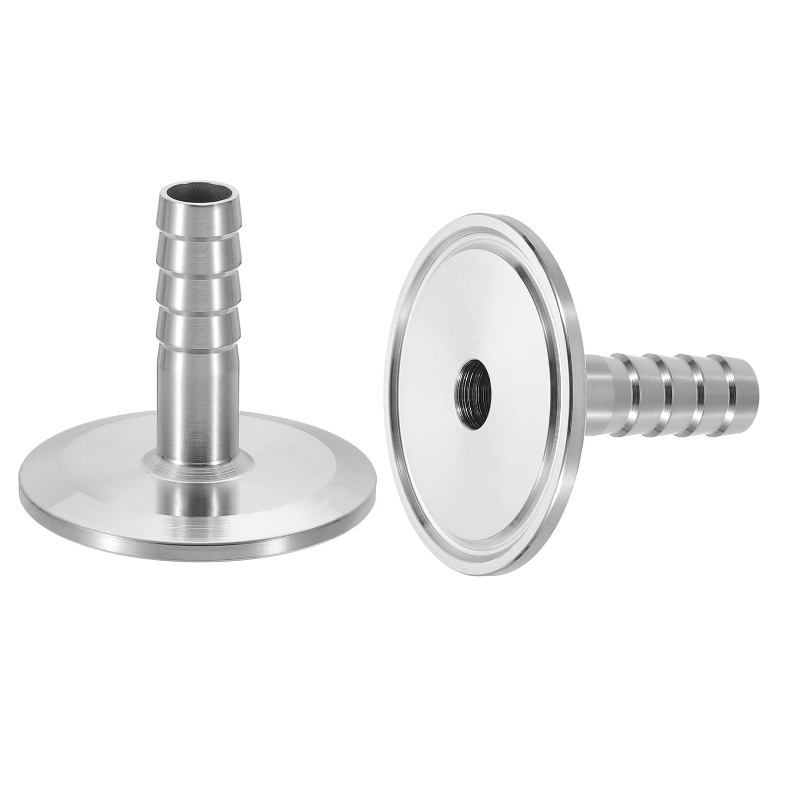 Uxcell 1.5in Tri Clamps to 1/2in Hose Barbed Adapter, 2pcs Tri Clamps ...