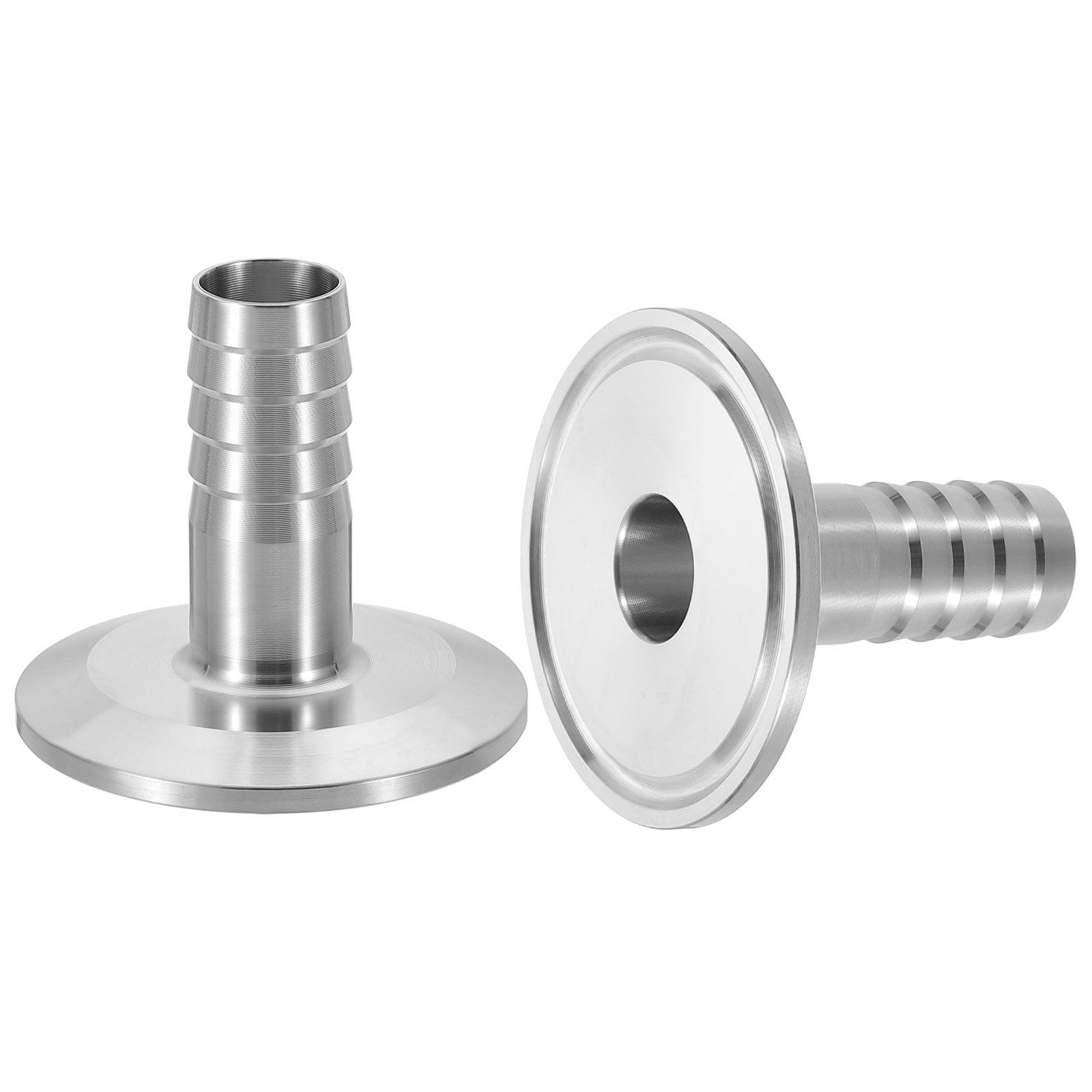 Uxcell 1.5in Tri Clamps to 5/8in Hose Barbed Adapter, 2pcs Tri Clamps ...