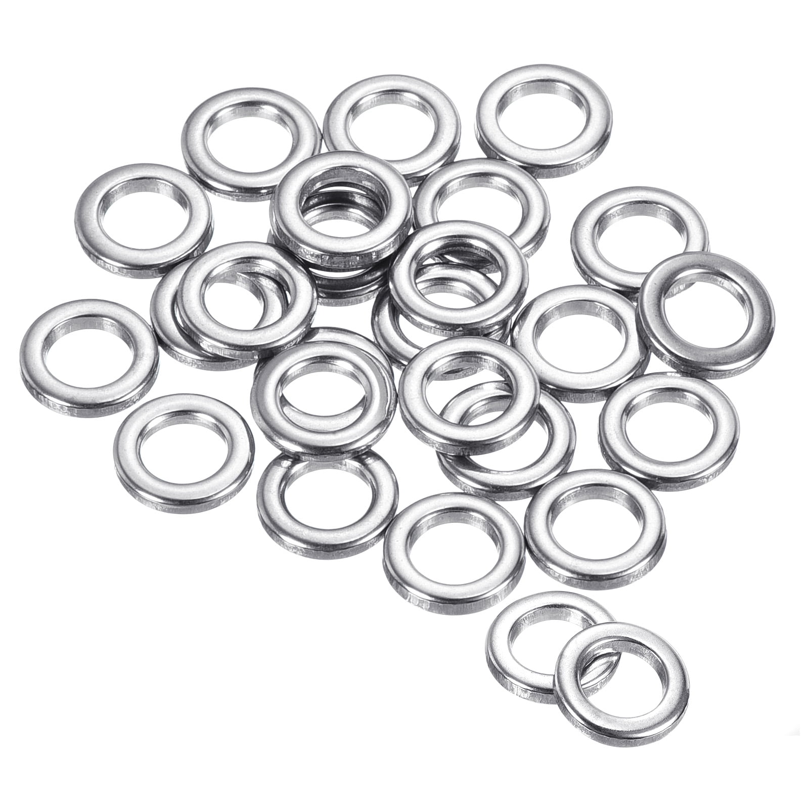 Uxcell 1.5x5x8.2mm Fishing Rings, 50 Pack 304 Stainless Steel Solid ...