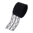 Uxcell 1.6 Inch Wide 11 Yard Lace Ribbon Black Lace Trim Ribbon for ...