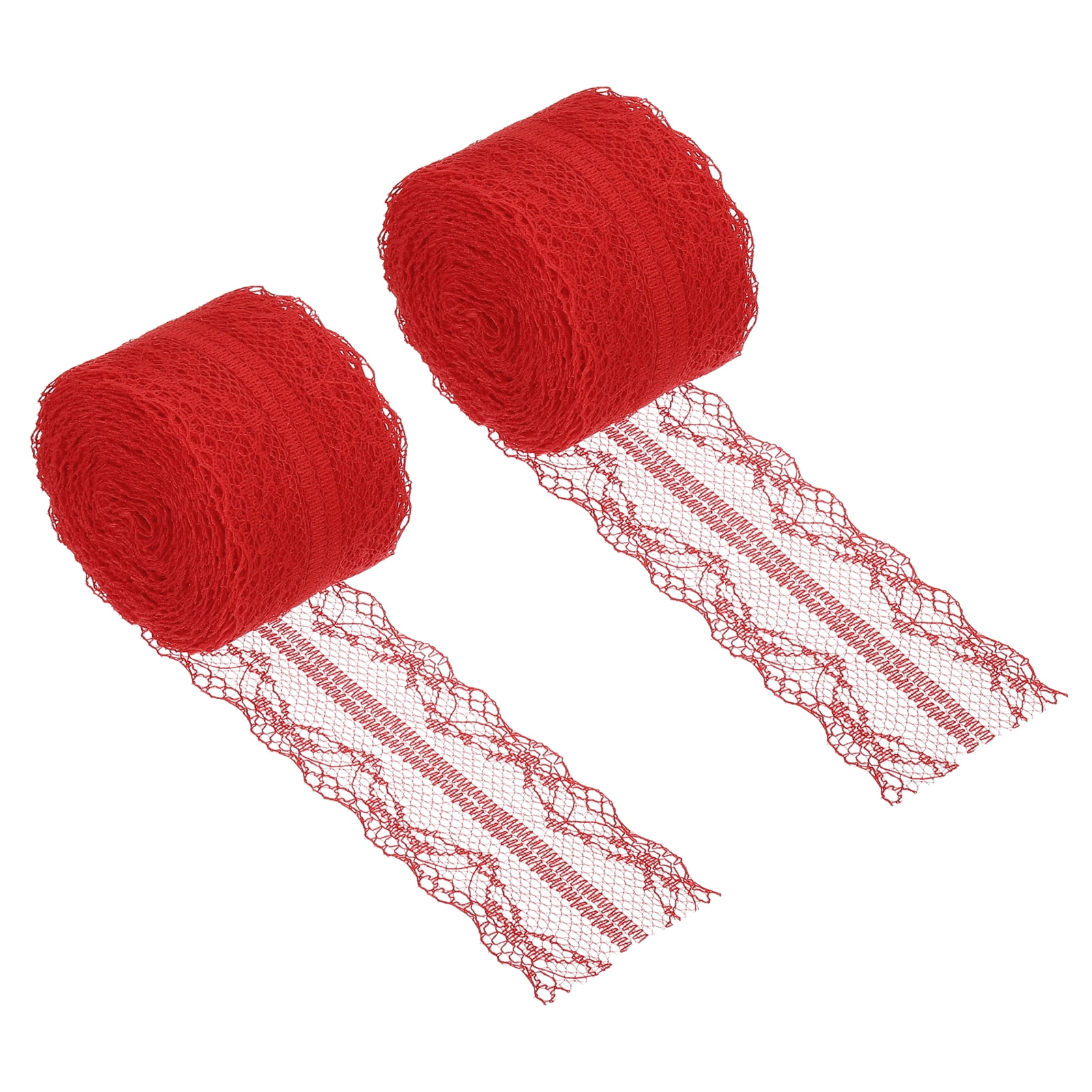 Uxcell 1.6 Inch Wide 25 Yards Lace Trim Ribbon Sewing Lace Roll Gift ...