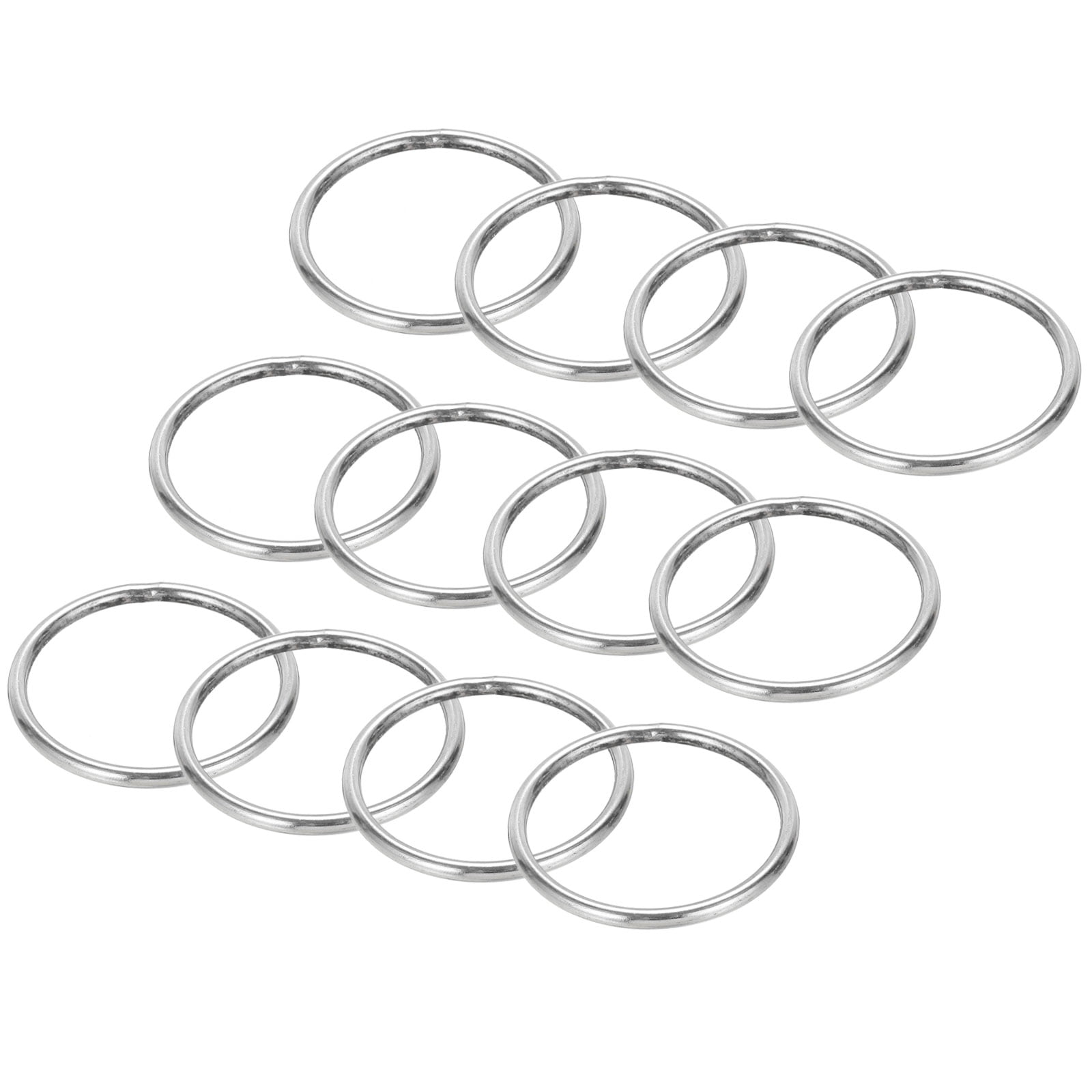 Uxcell 1.6" Metal O Rings, 15 Pcs 304 Stainless Steel Smooth Round ...