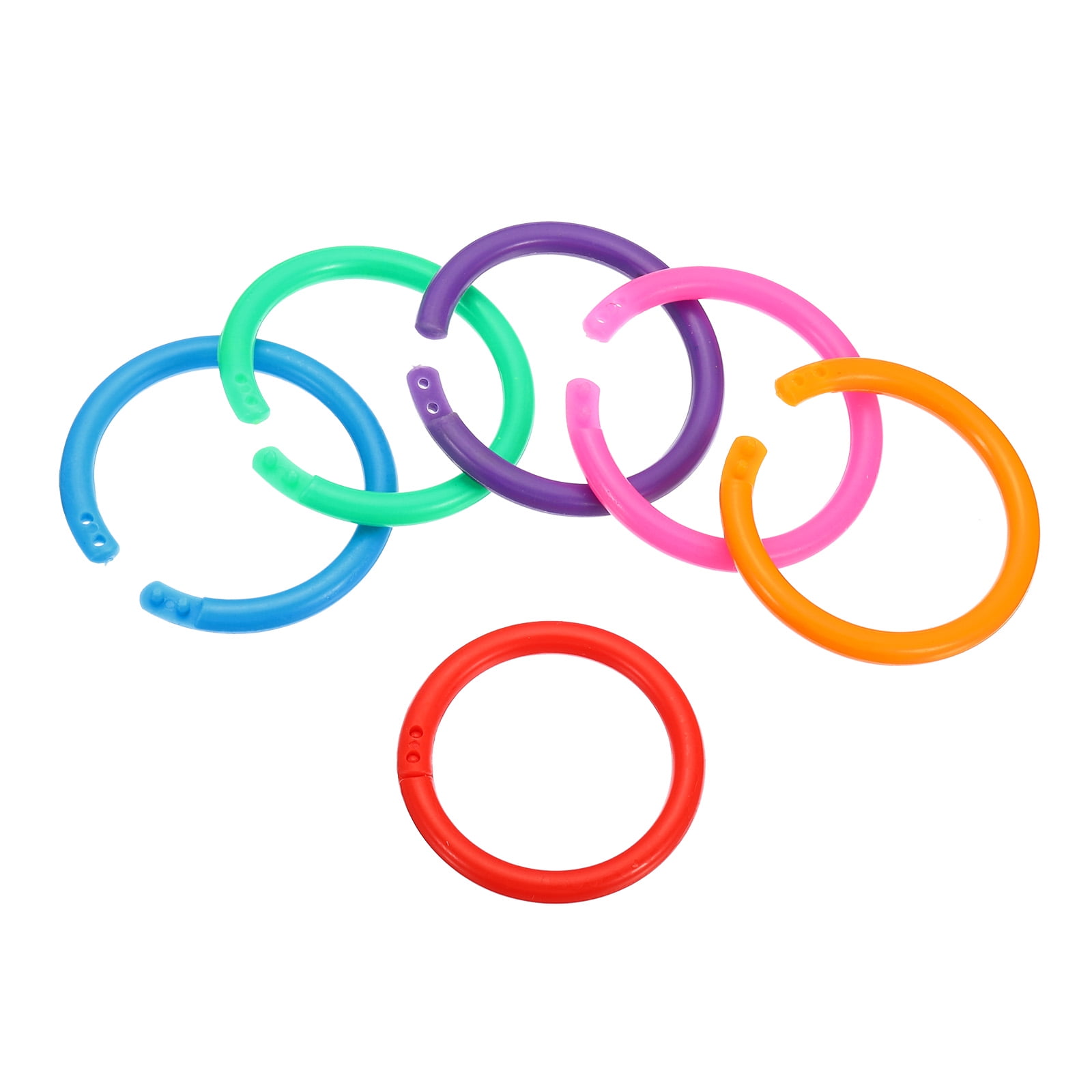 Uxcell 1.6" OD 1.3" ID Loose Leaf Rings Binder Ring Plastic O Rings for ...