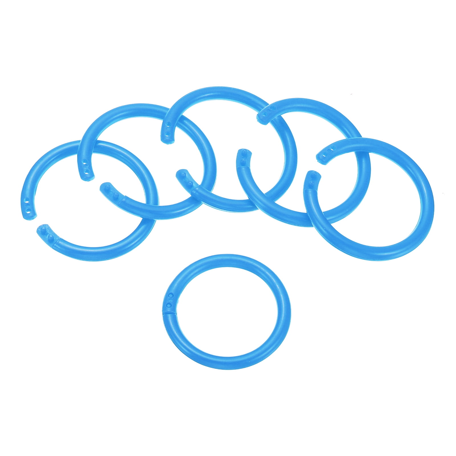 Uxcell 1.6" OD 1.3" ID Loose Leaf Rings Binder Ring Plastic O Rings for ...