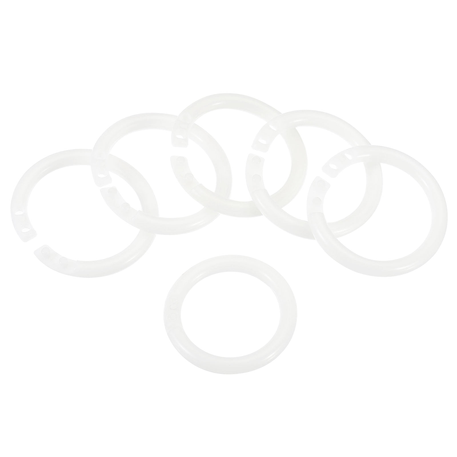 Uxcell 1.6" OD 1.3" ID Loose Leaf Rings Binder Ring Plastic for Book ...
