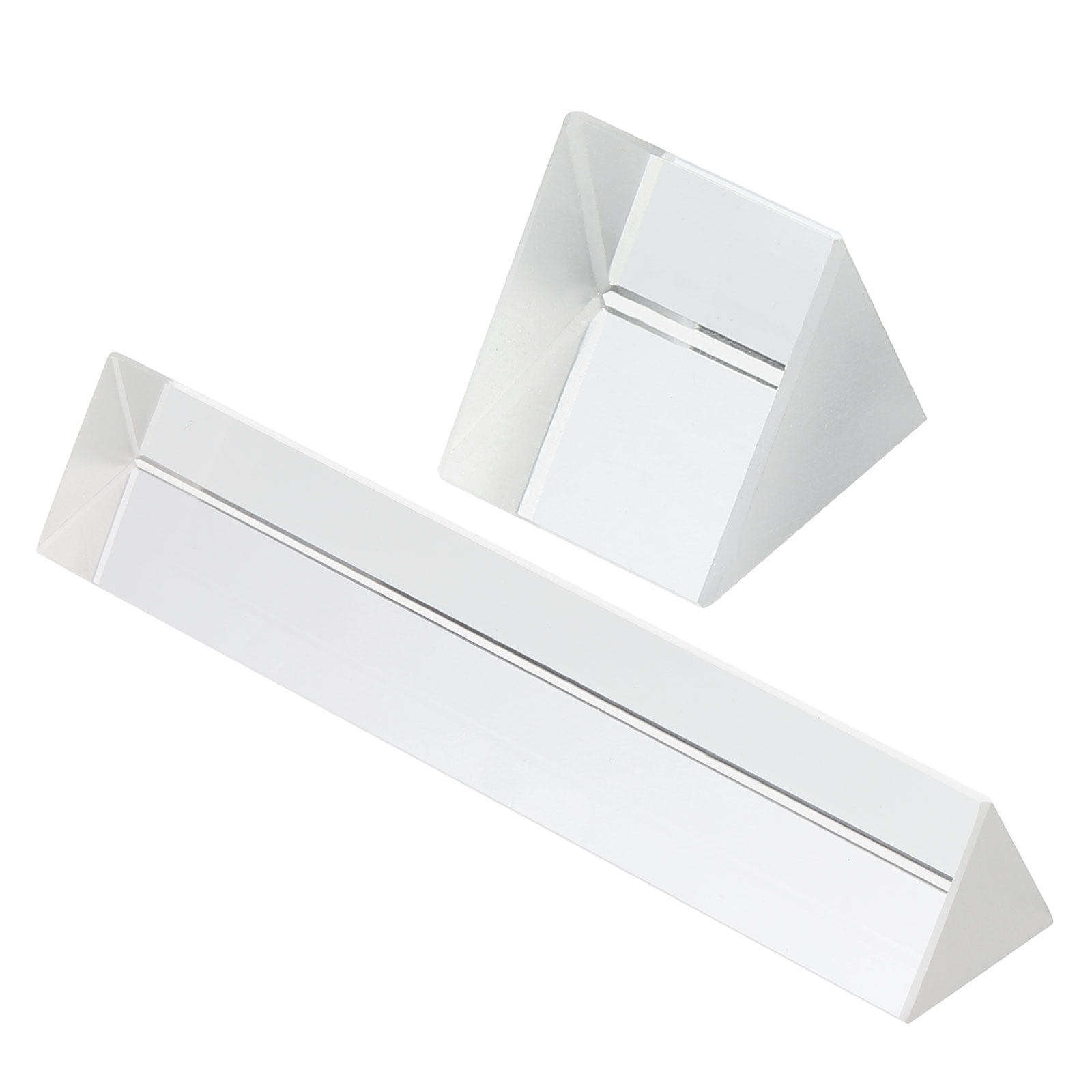 Uxcell 1"/6" Triangular Prism Set, 2 Pack Glass Optical Crystal Rainbow ...