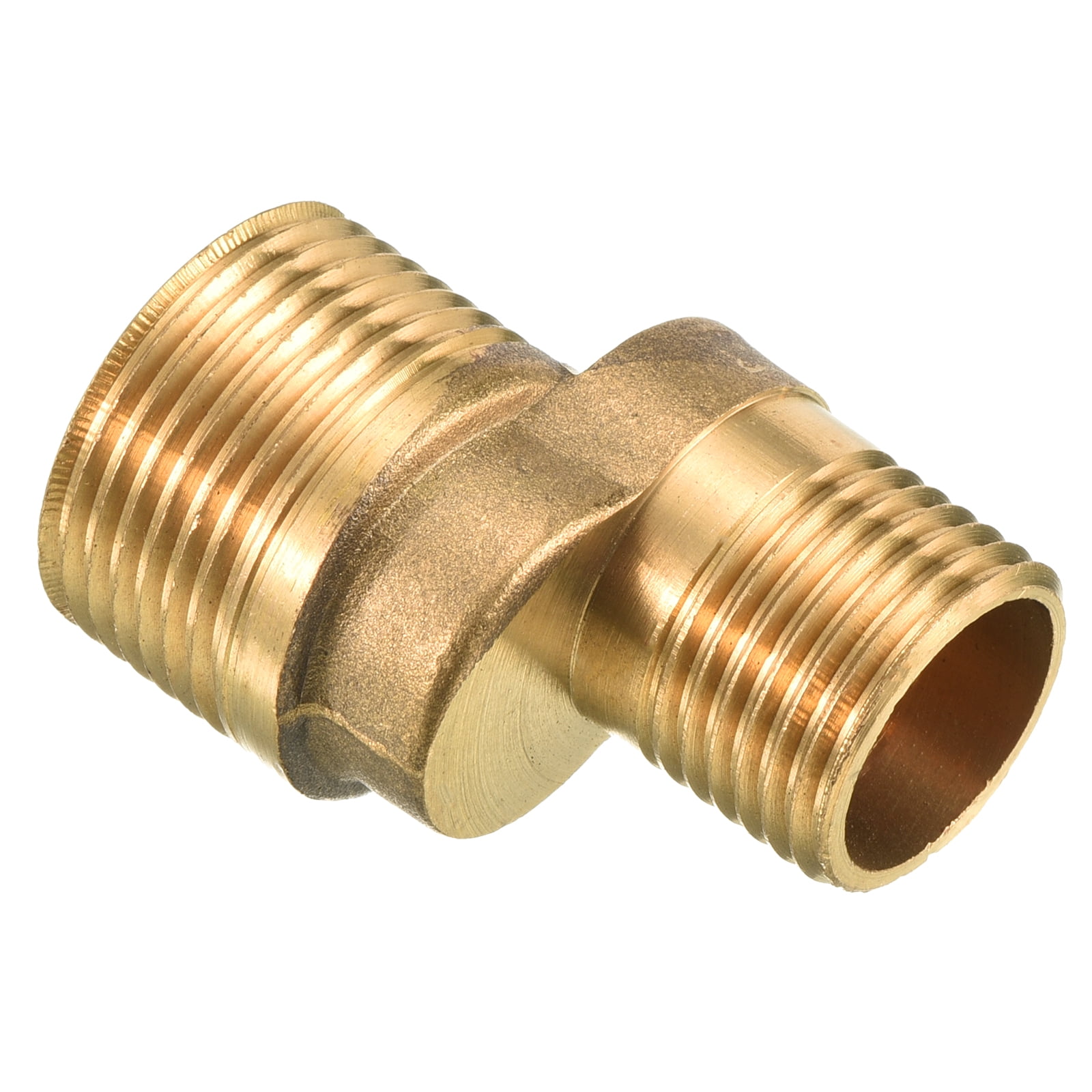 Uxcell 1.61'' x 1.34'' G1/2 to G3/4 Male Thread Bathtub Faucet Adapter Brass Yellow - Walmart.com