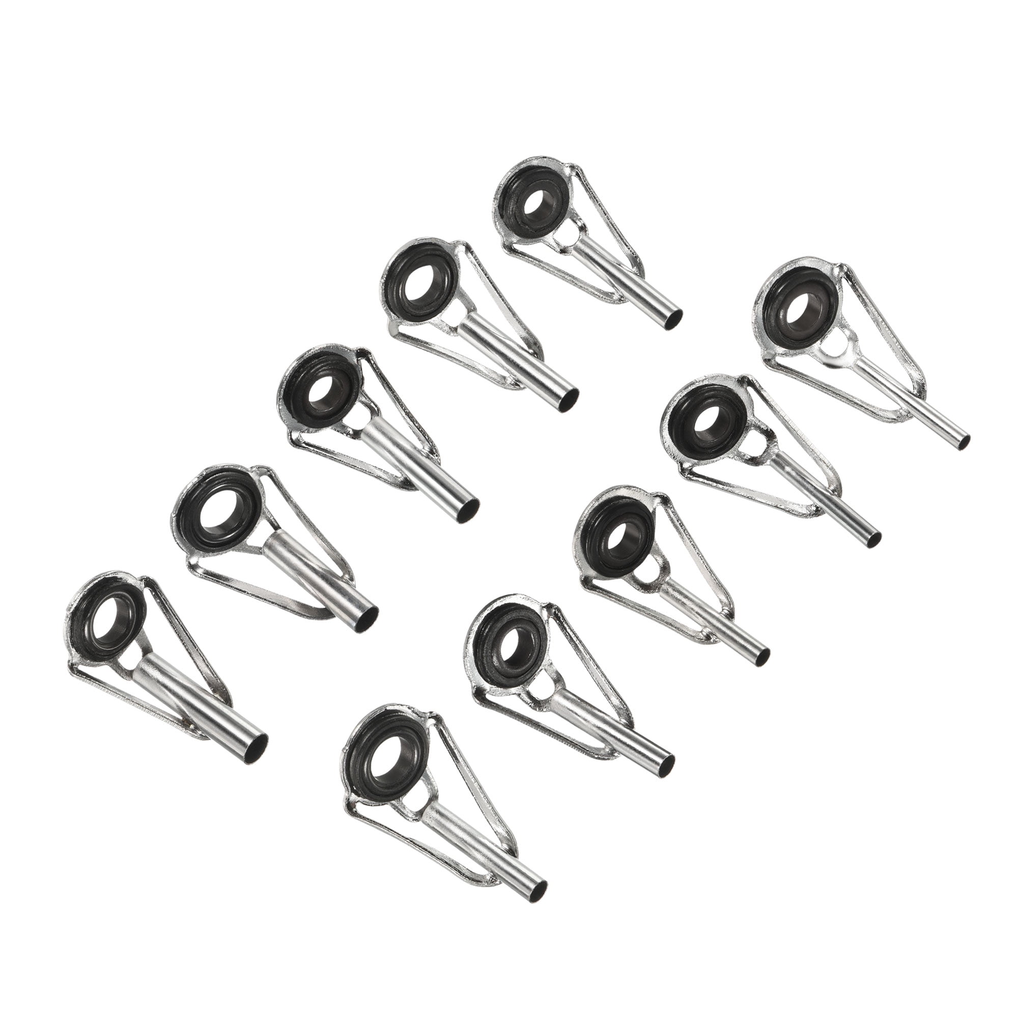 Uxcell 1.63.6mm Tube Dia Iron Fishing Rod Tips Repair Kit, Silver Tone ...