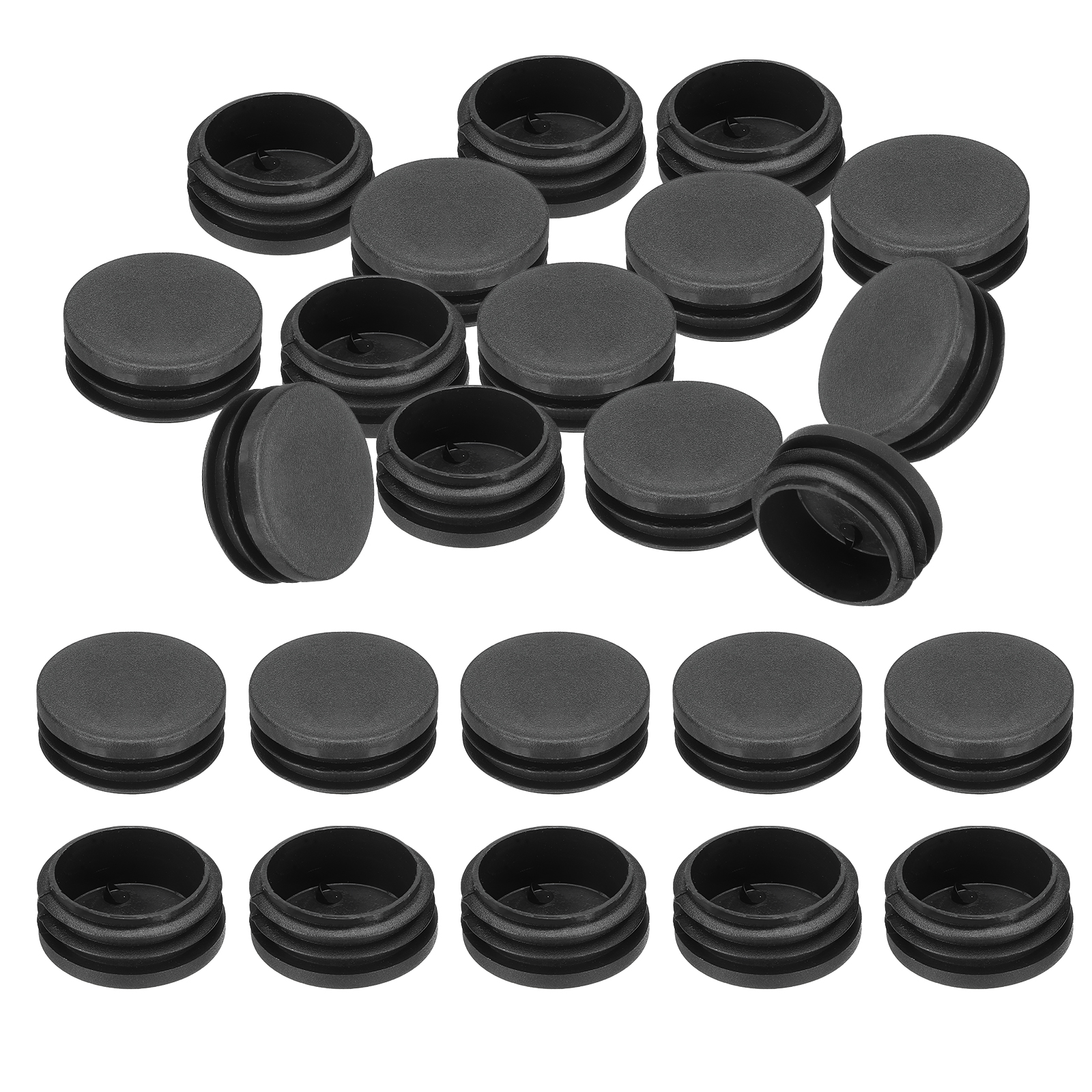 Uxcell Plastic Tubing End Caps, Round Hole Plug Insert for Round Iron ...