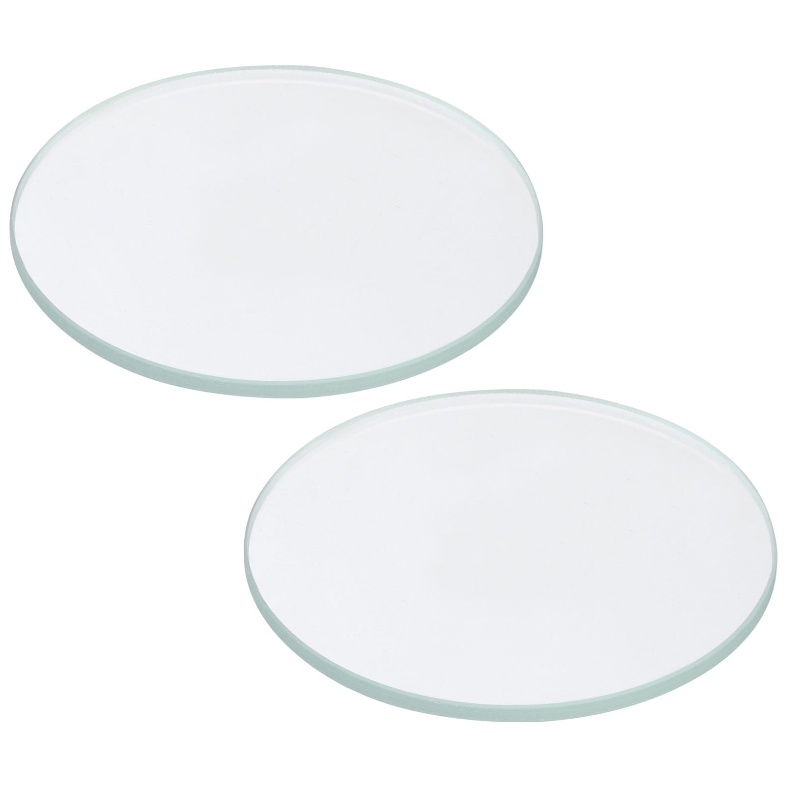 Uxcell 1.65x0.08" Dia Flashlight Glass Lens, 2 Pcs Polished Edge Glass ...